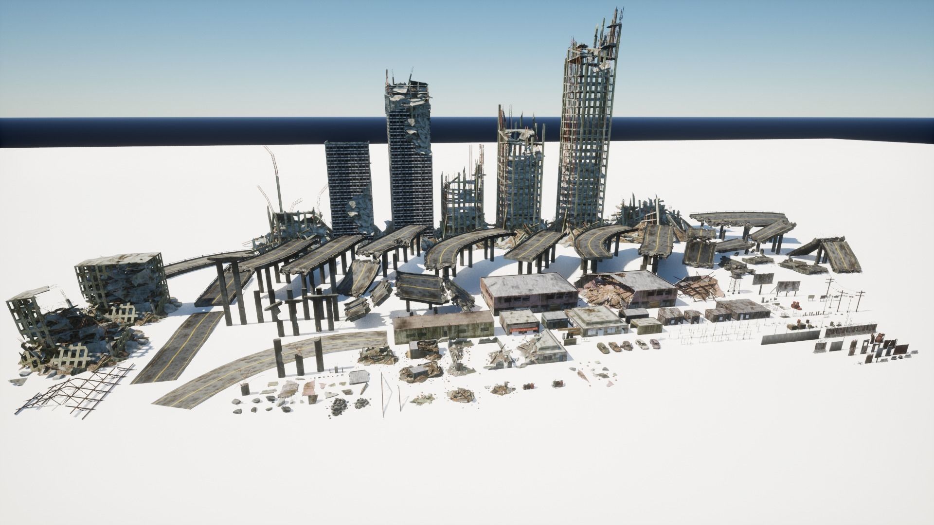 UE5 Post Apocalyptic City 3D model | CGTrader