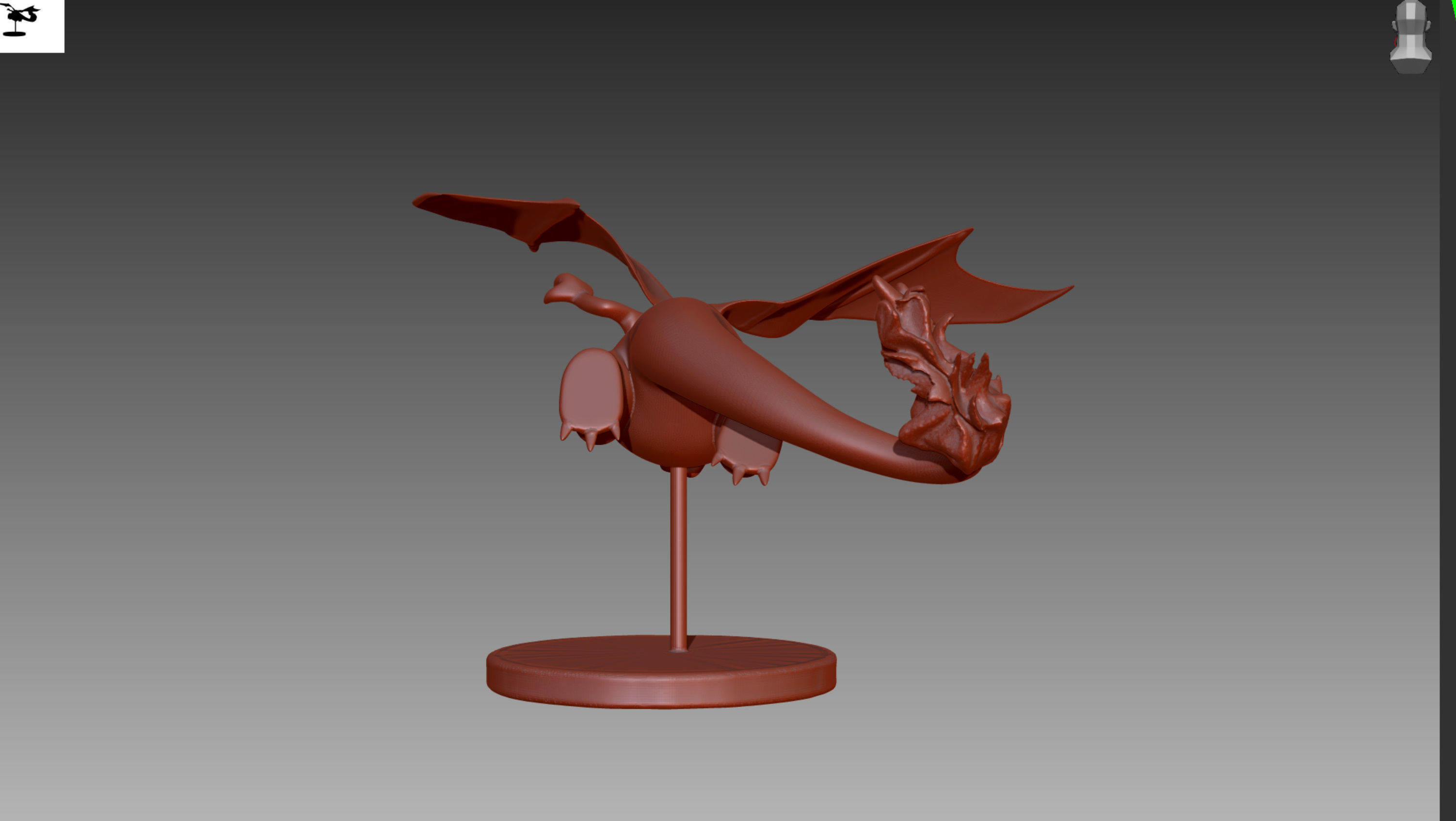 Charizard flying Pokemon OBJ STL 3D print model 3D model 3D printable ...