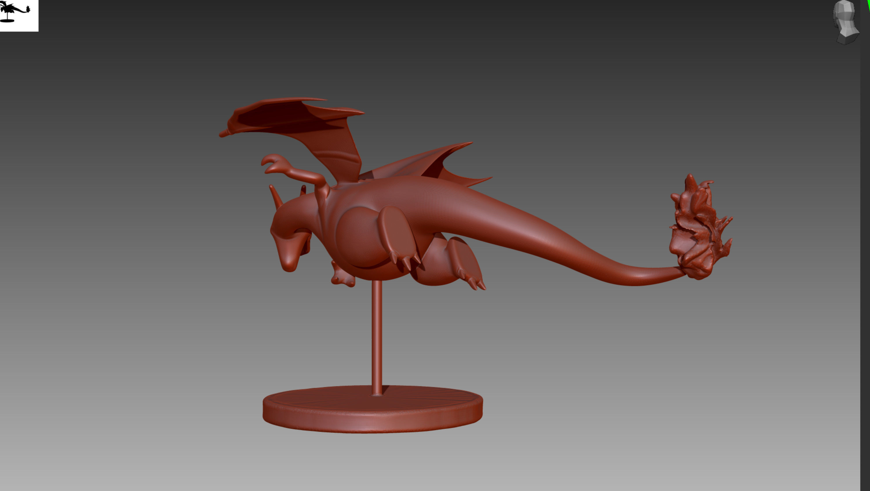 Charizard flying Pokemon OBJ STL 3D print model 3D model 3D printable ...