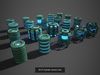Sci-Fi Cylinder Collection-PBR Textures with Unity Pack VR / AR / low ...