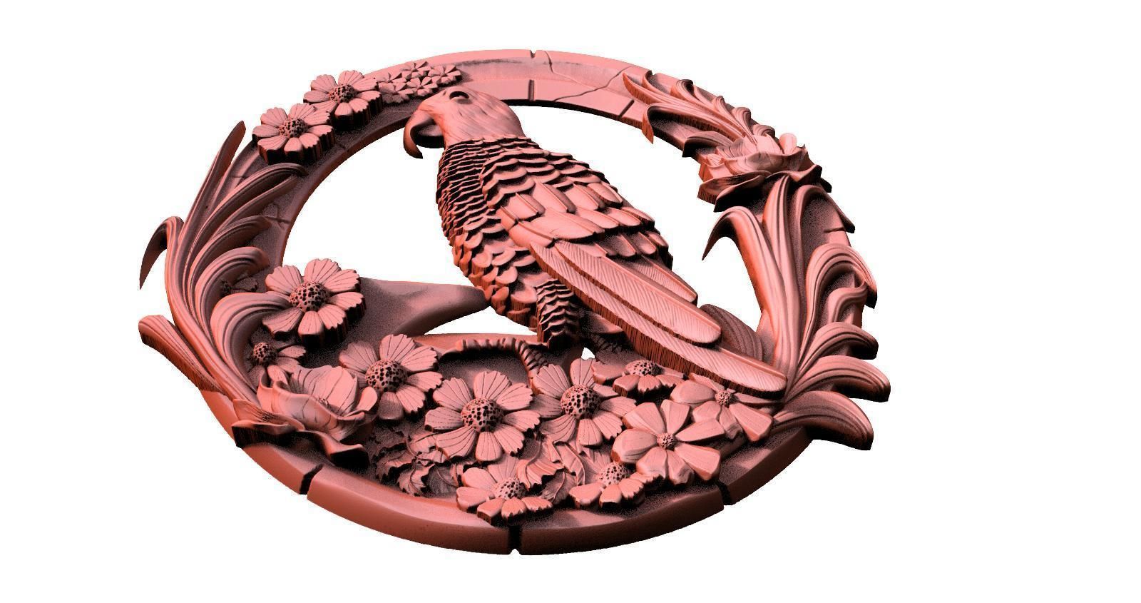 Parrot CNC 3D model 3D printable | CGTrader