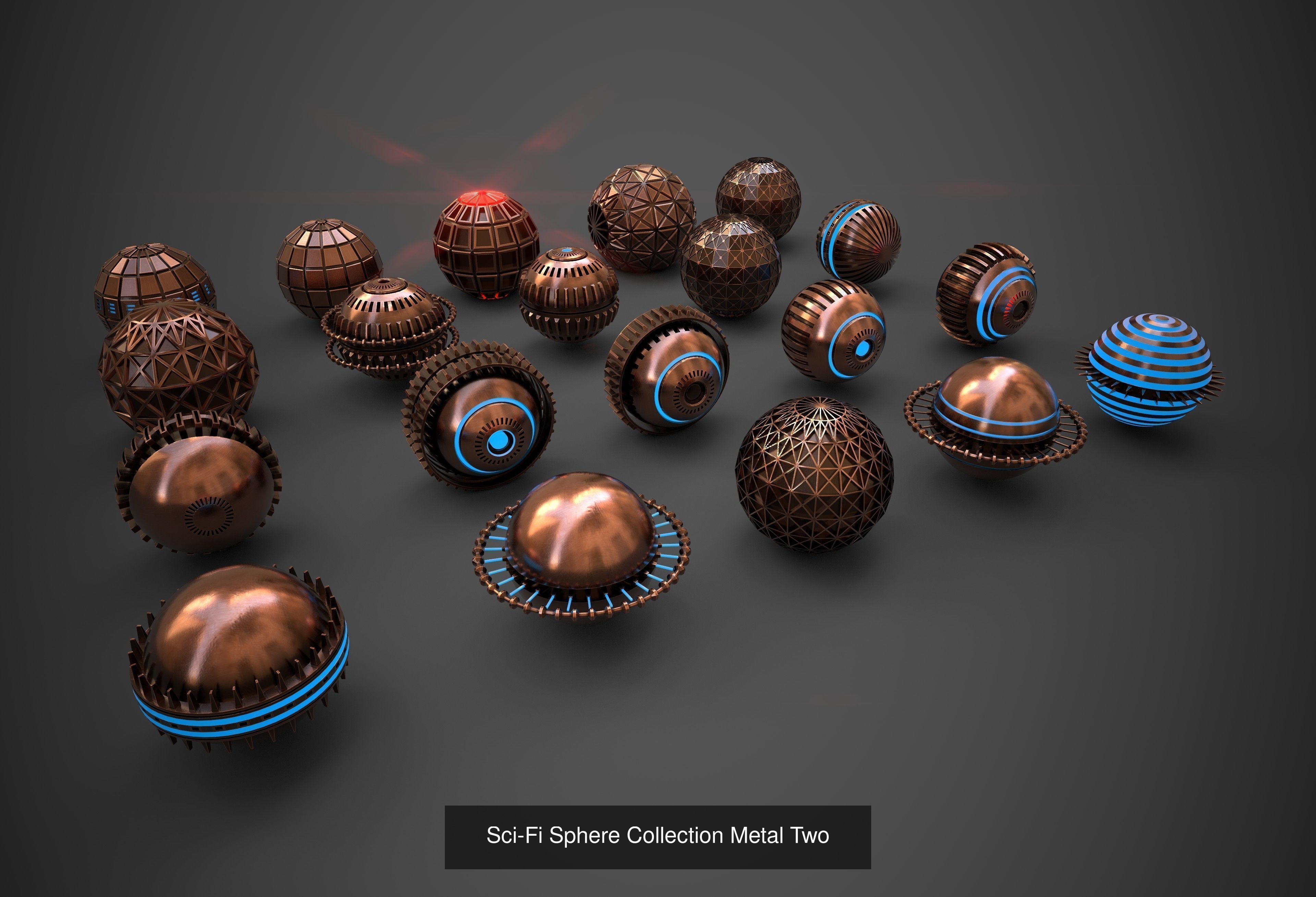 Sci-Fi Sphere Collection-PBR Texture with Unity Pack VR / AR / low-poly ...