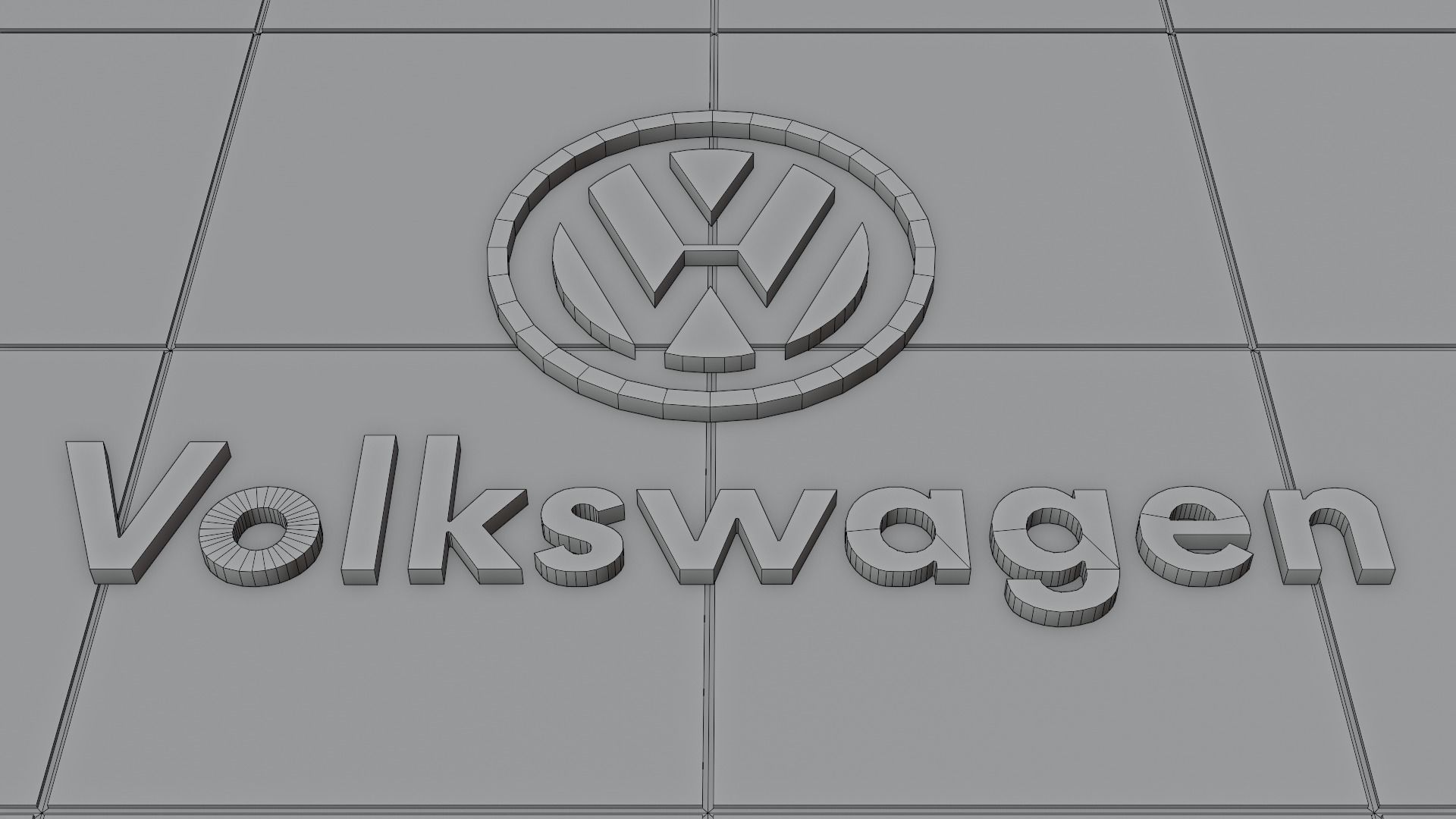 3D model Volkswagen 3d logo model VR / AR / low-poly | CGTrader