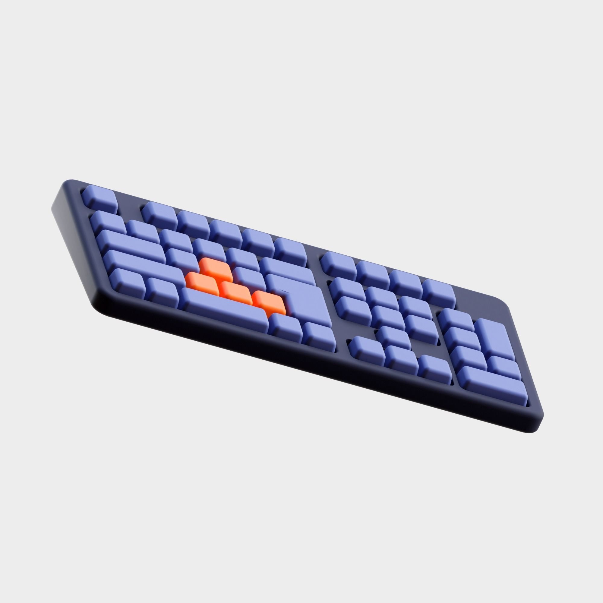 3D model Cartoon Keyboard Gaming 3D Illustration VR / AR / low-poly ...