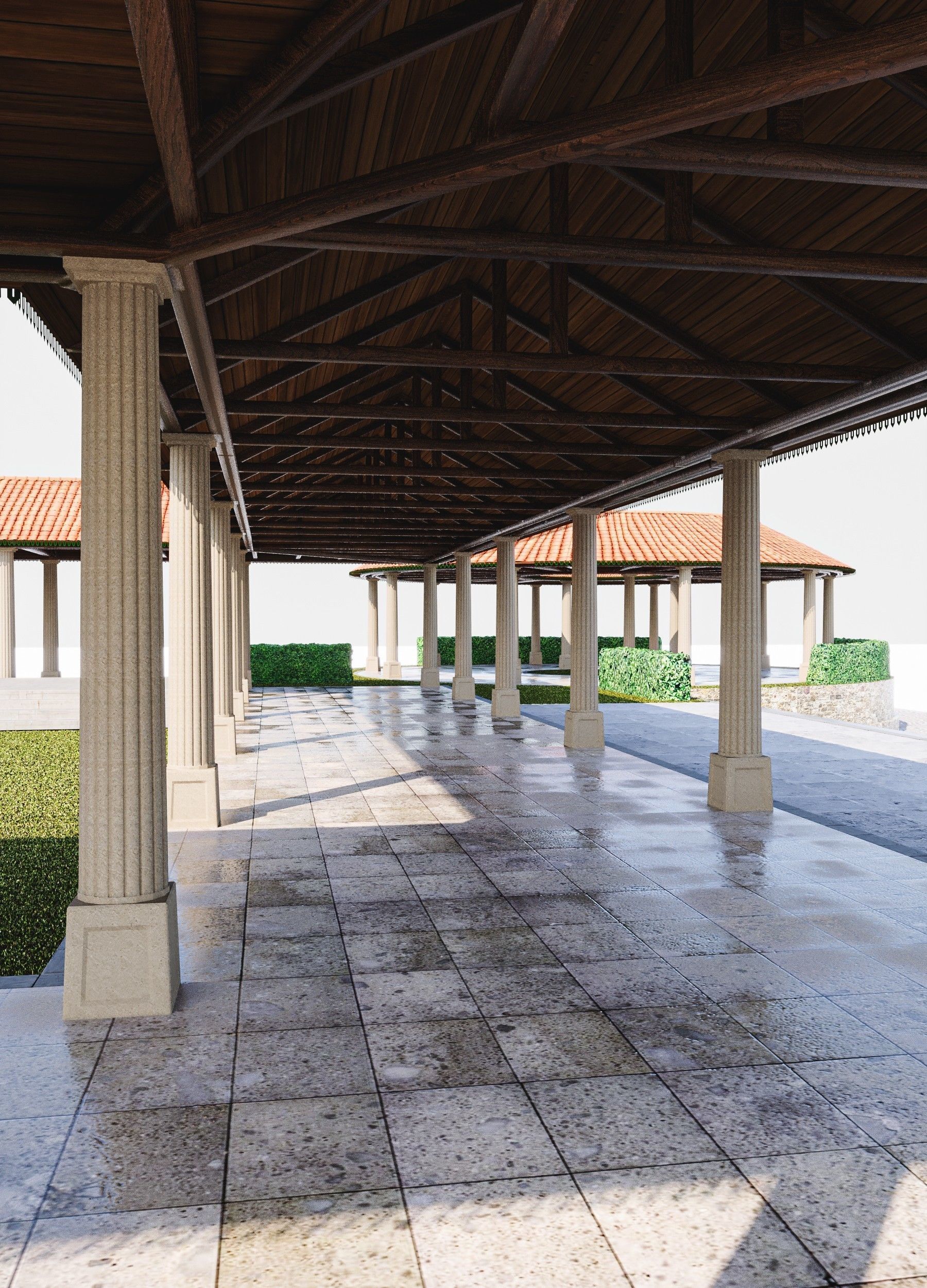 Outdoor Hall 3D model | CGTrader