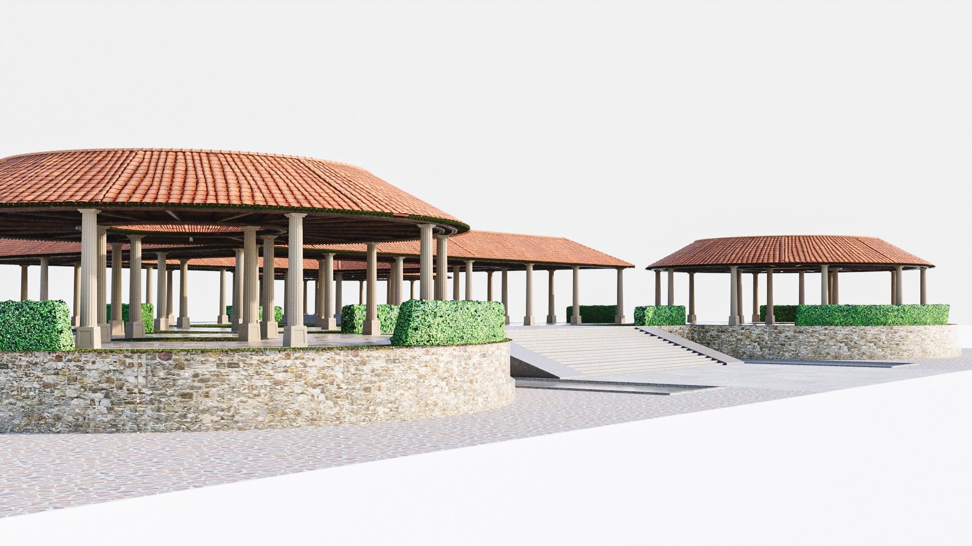 Outdoor Hall 3D model | CGTrader