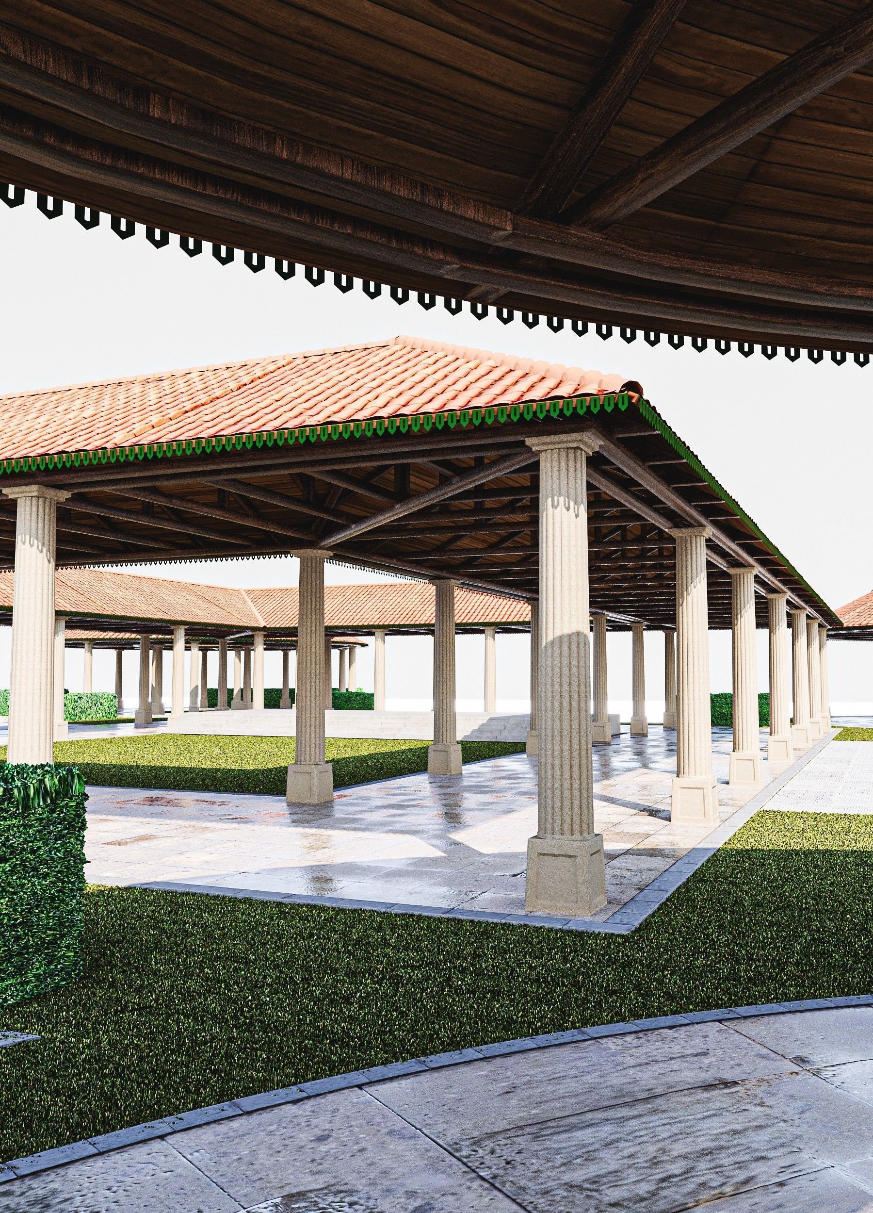 Outdoor Hall 3D model | CGTrader