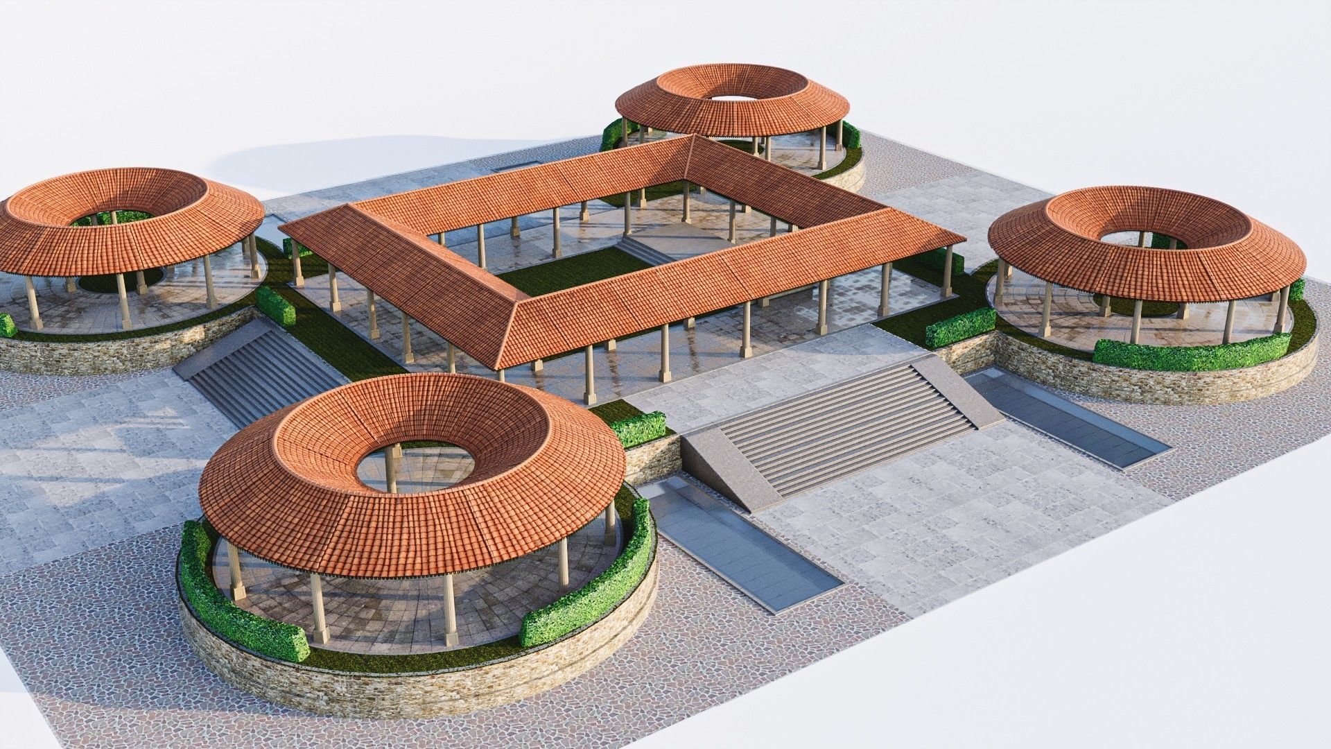 Outdoor Hall 3D model | CGTrader