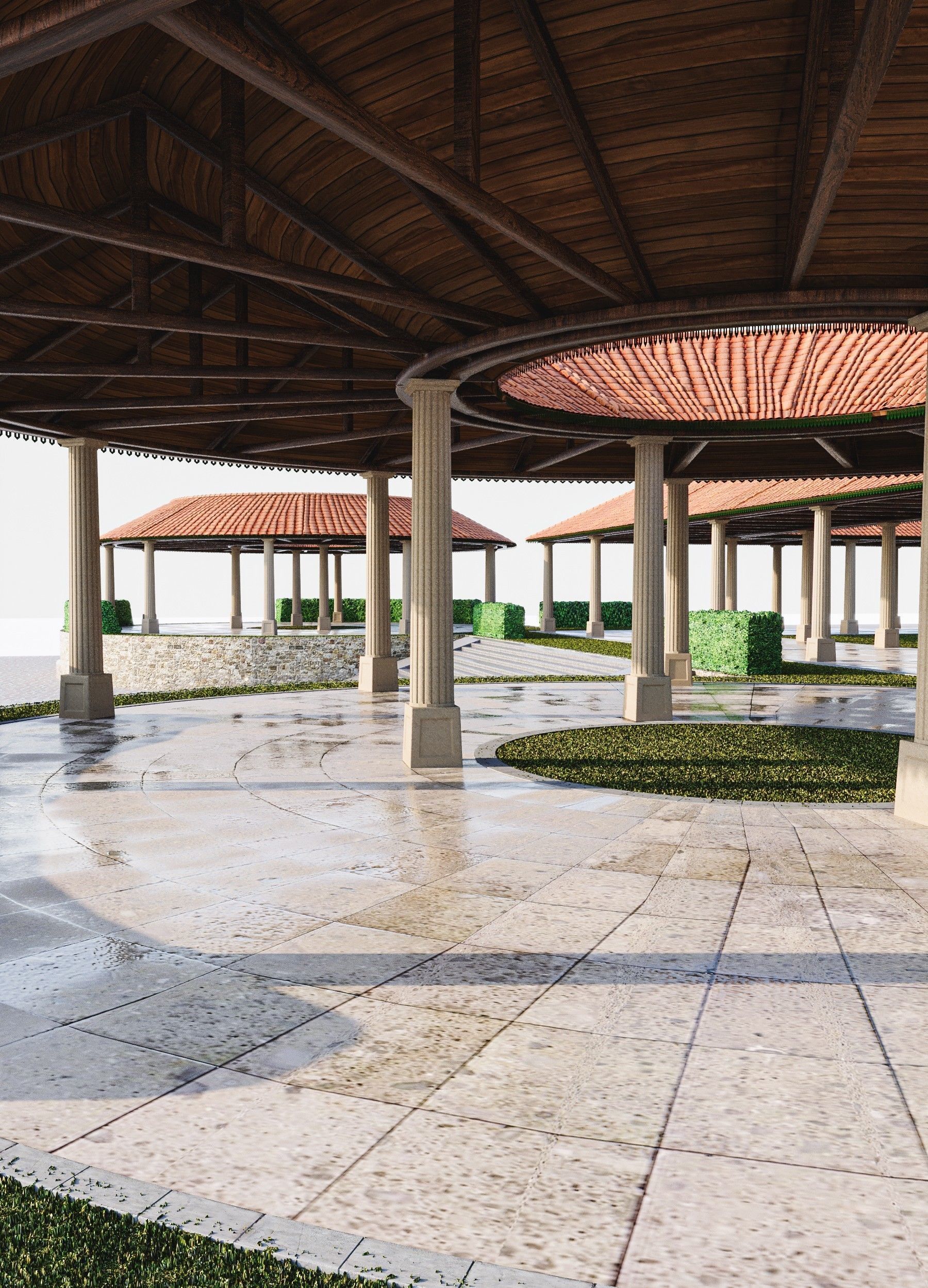 Outdoor Hall 3D model | CGTrader