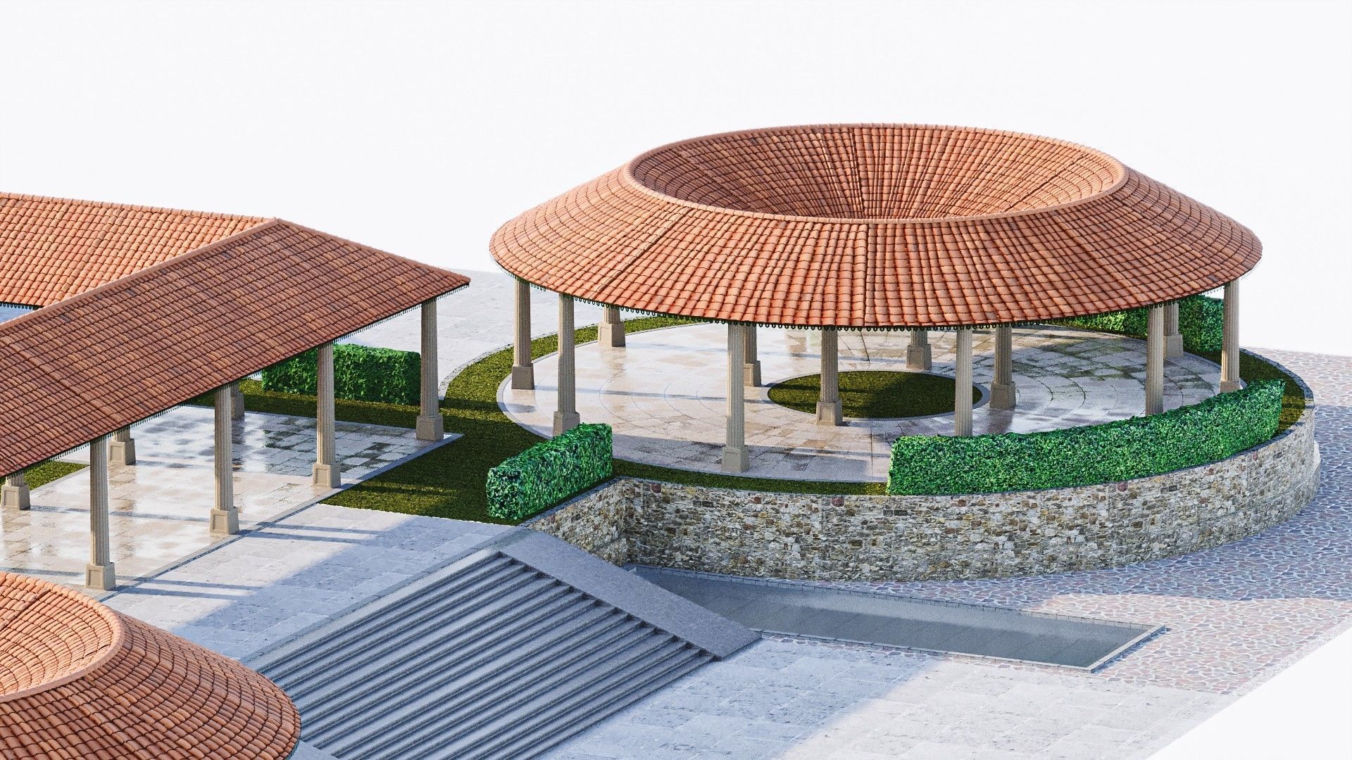 Outdoor Hall 3D model | CGTrader