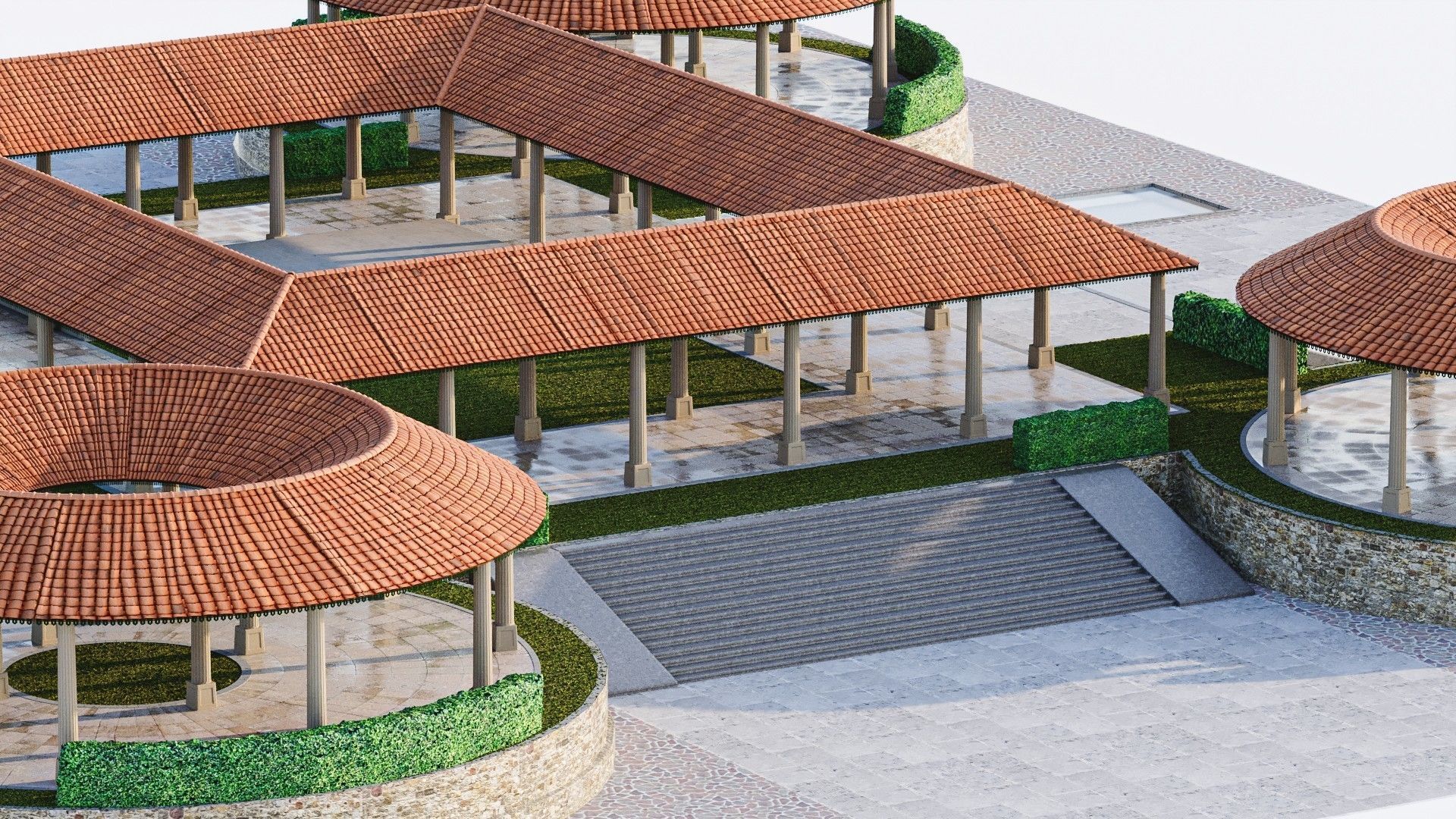 Outdoor Hall 3D model | CGTrader