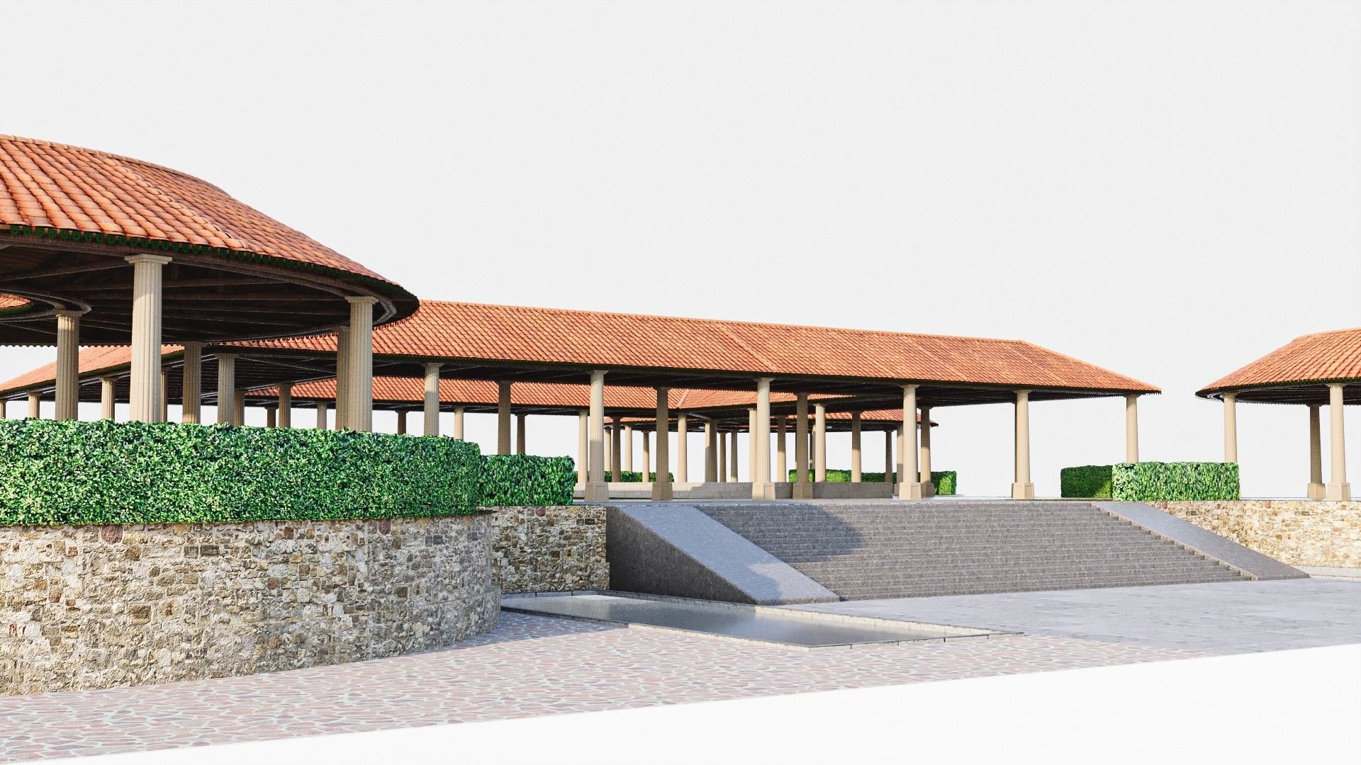 Outdoor Hall 3D model | CGTrader