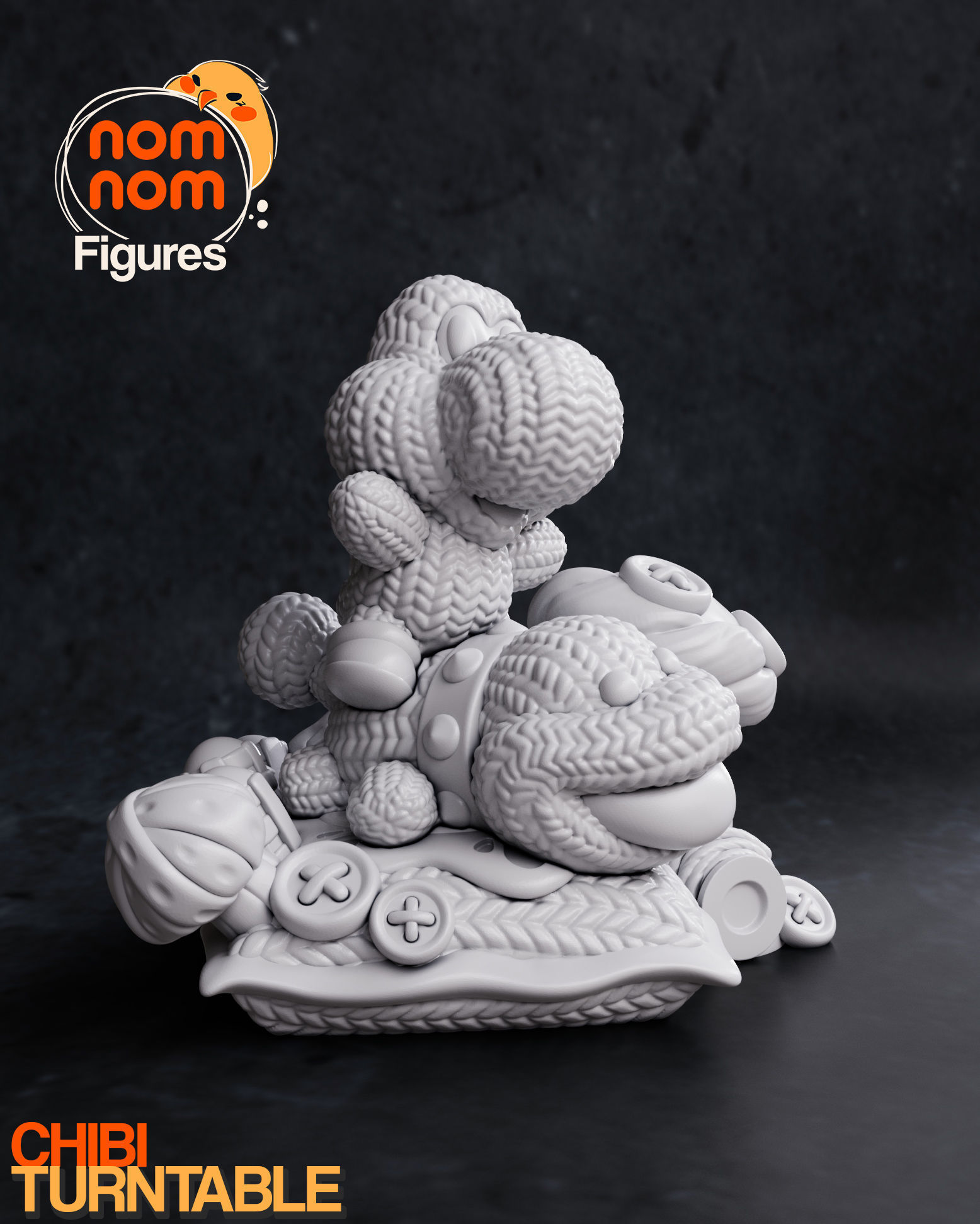 Chibi Yoshi - Yoshis Woolly World 3D model 3D printable | CGTrader