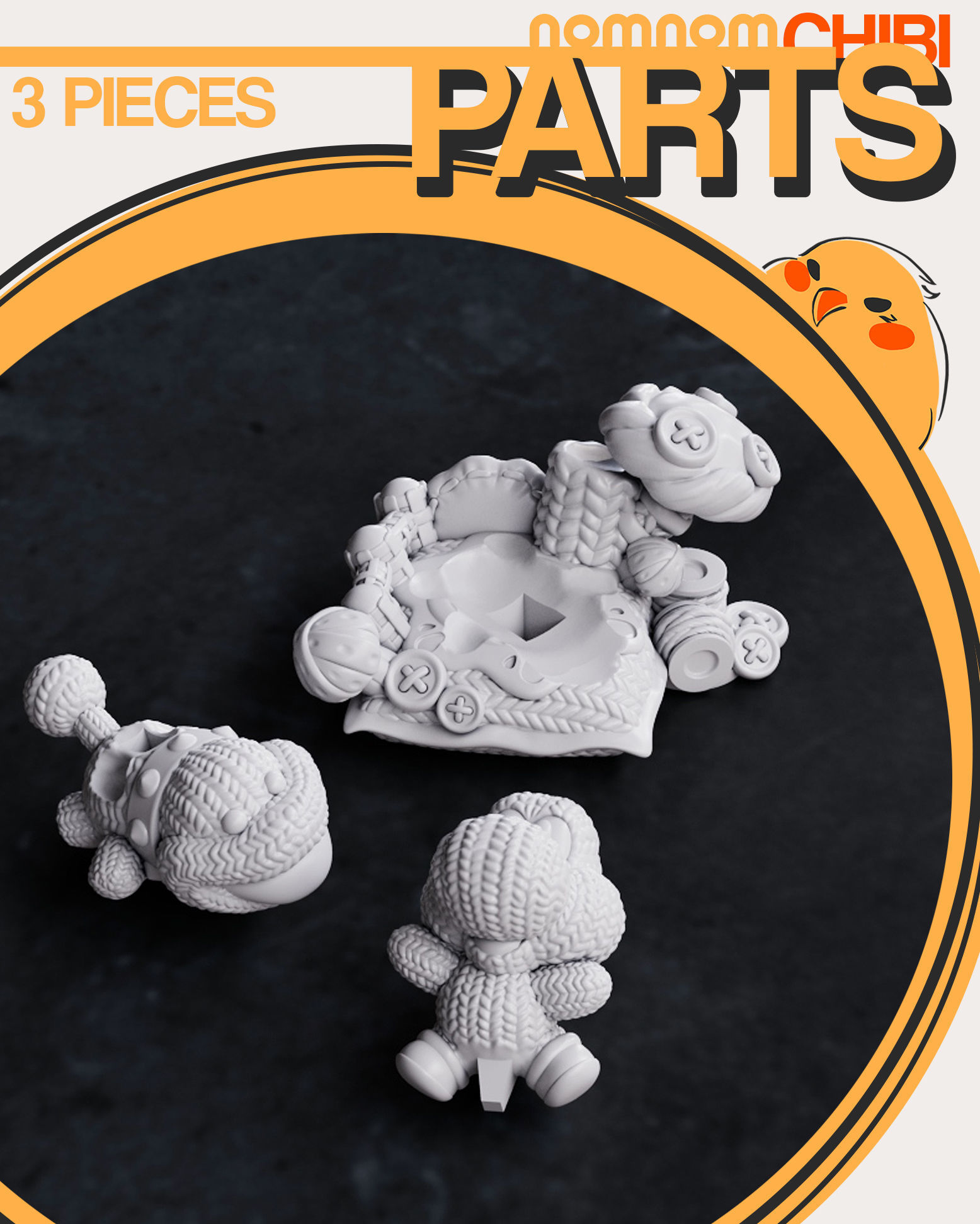 Chibi Yoshi - Yoshis Woolly World 3D model 3D printable | CGTrader