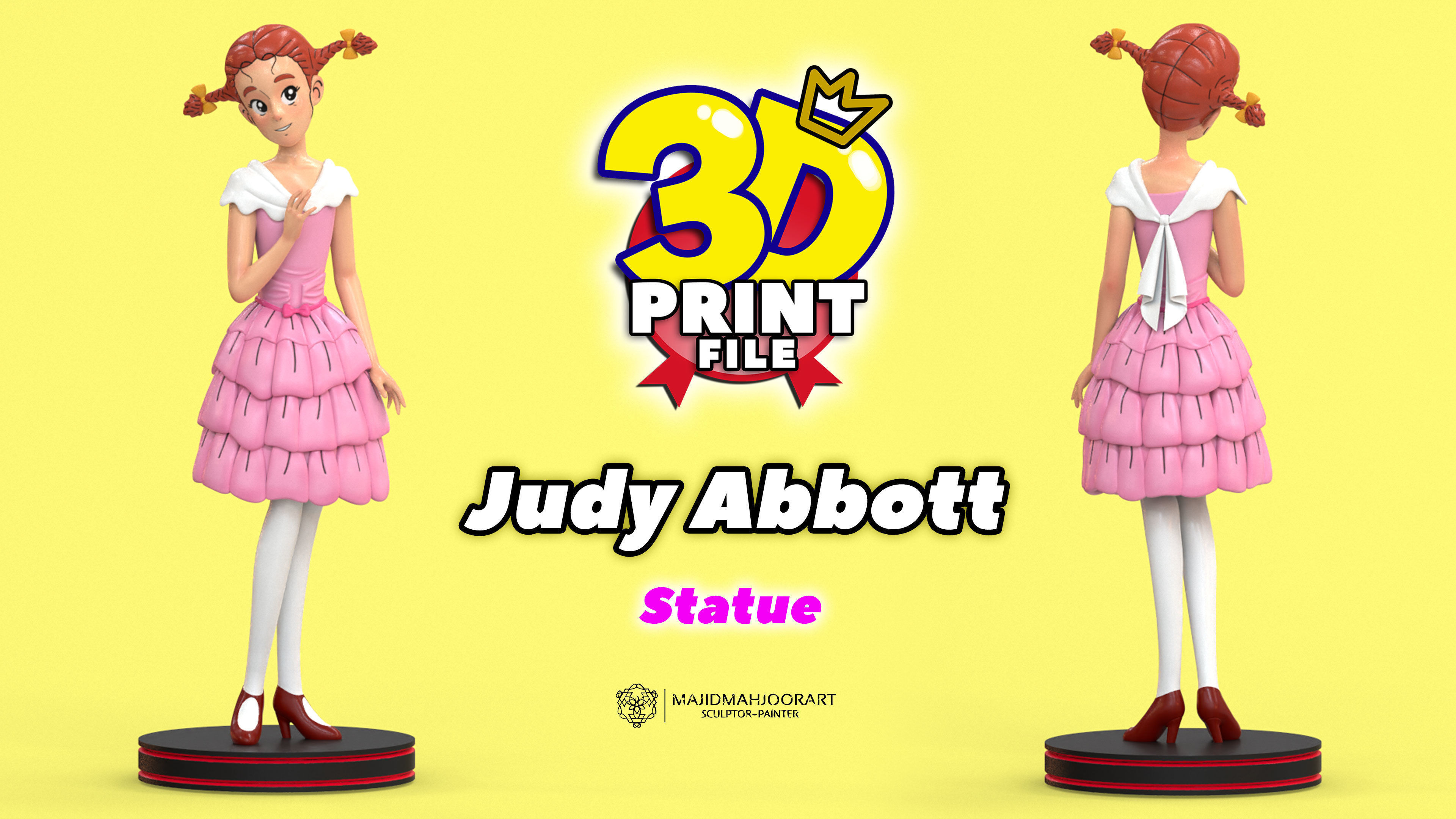 Dady Long Legs and Judy Abbott 3D model 3D printable 3 products 3D model 3D printable | CGTrader