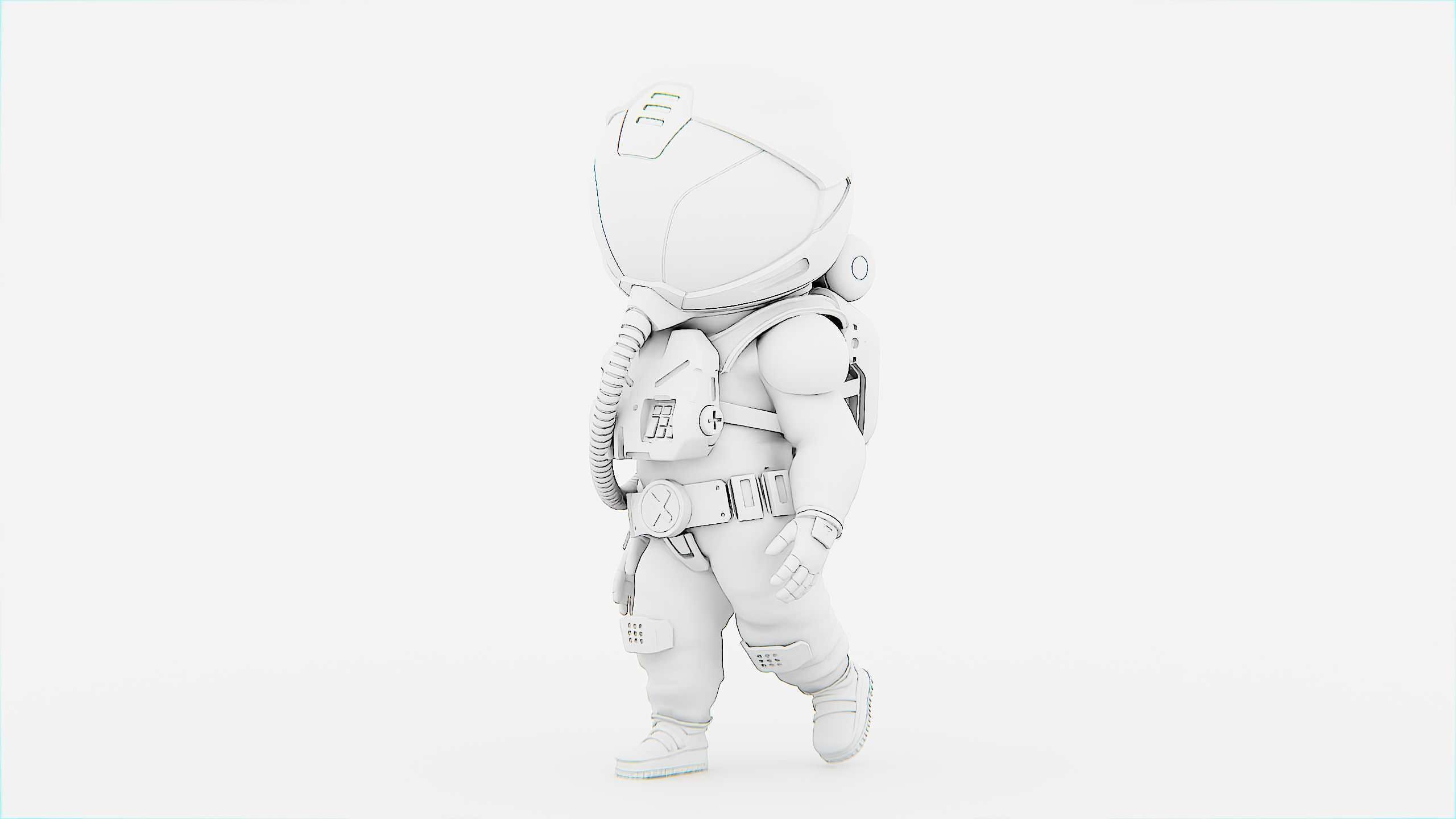 TOON ASTRONAUT F-C Rigged for Unreal Engine - Unity - MIXAMO 3D model ...