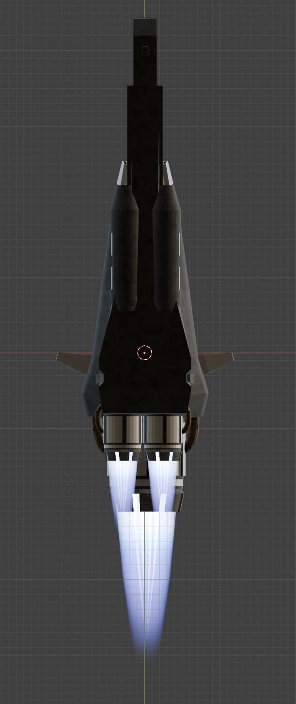 small spaceship with large engines 3D model | CGTrader