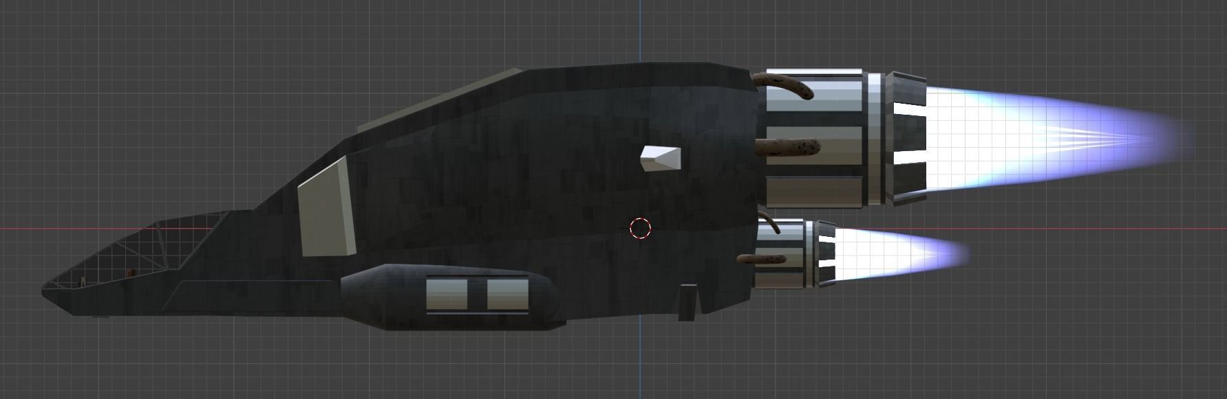 small spaceship with large engines 3D model | CGTrader