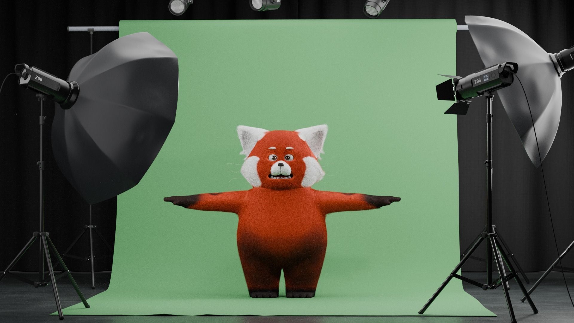 Turning red Disney PIXAR 3D model animated rigged | CGTrader