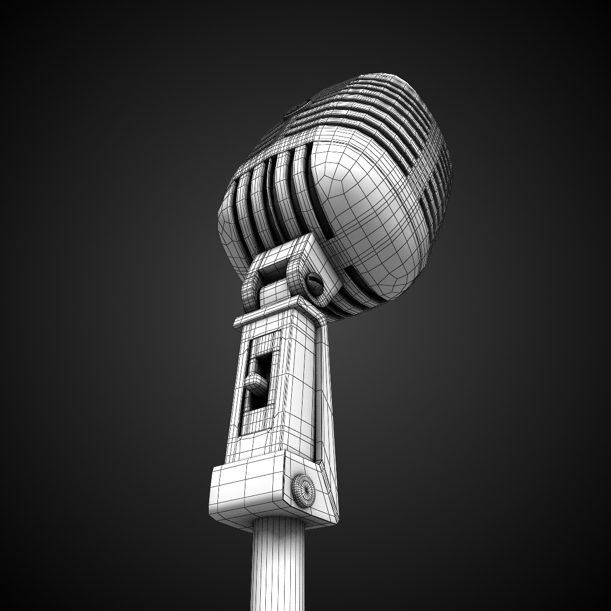 Classic Microphone 3D Model .max .obj .fbx .ma .mb - CGTrader.com