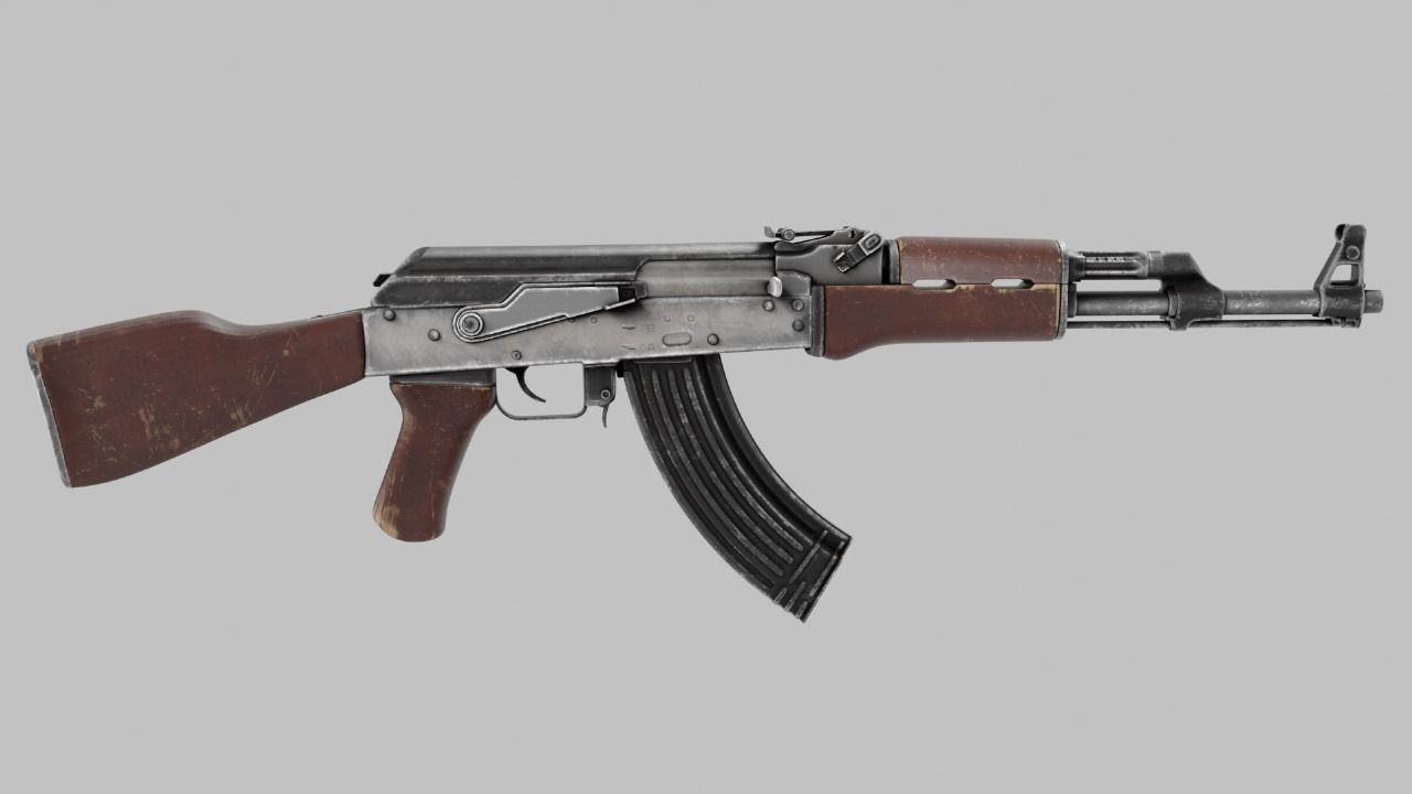 3D model Ak 47 machine gun VR / AR / low-poly | CGTrader