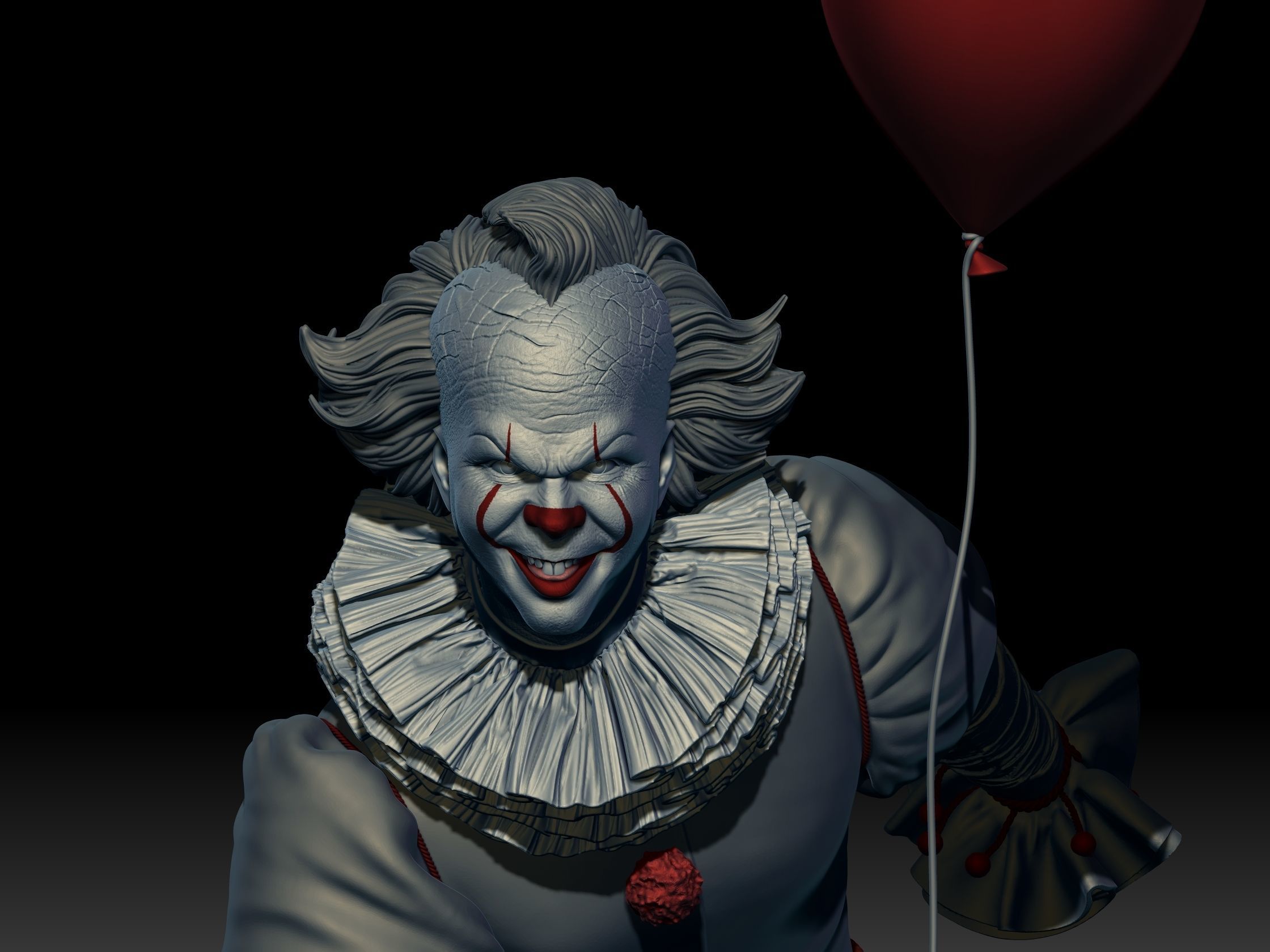 Pennywise statue 3D print model 3D model 3D printable | CGTrader