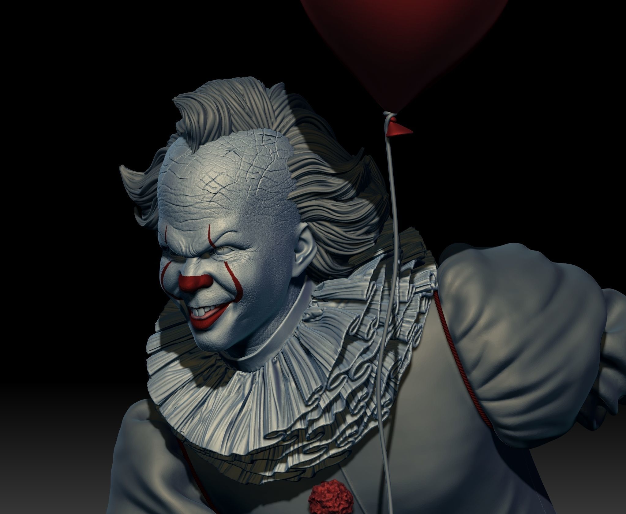 Pennywise statue 3D print model 3D model 3D printable | CGTrader