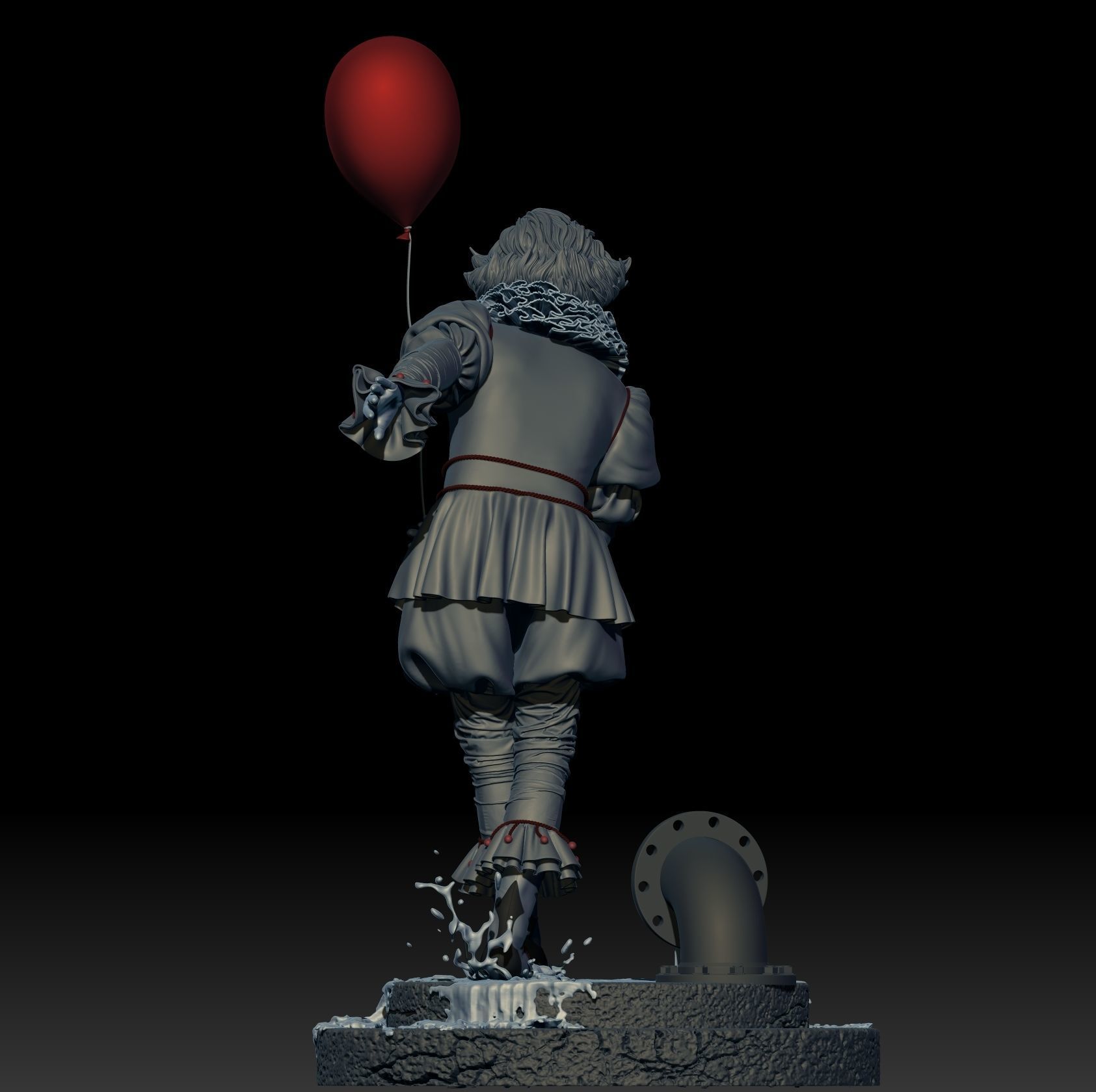 Pennywise statue 3D print model 3D model 3D printable | CGTrader