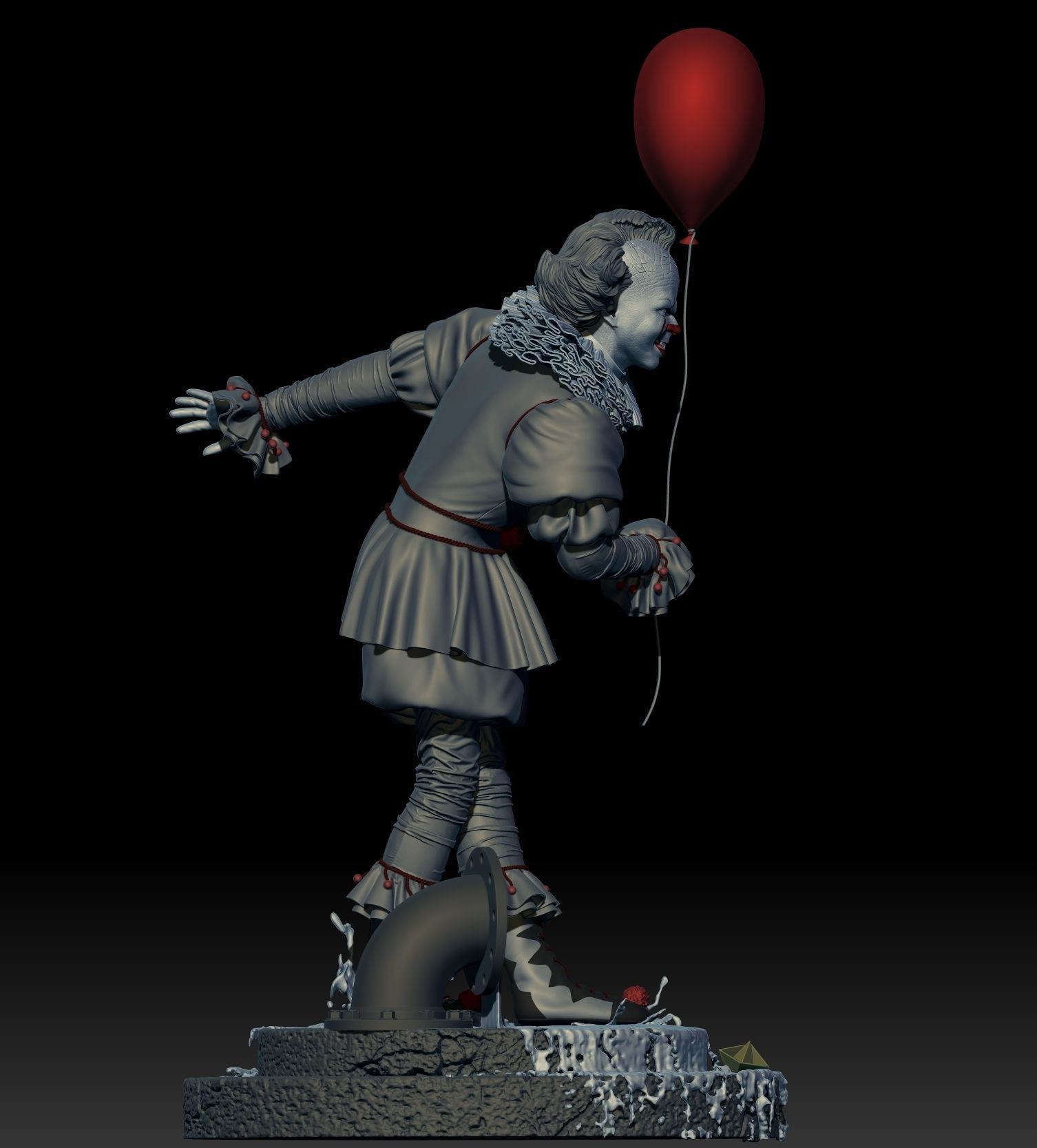 Pennywise statue 3D print model 3D model 3D printable | CGTrader