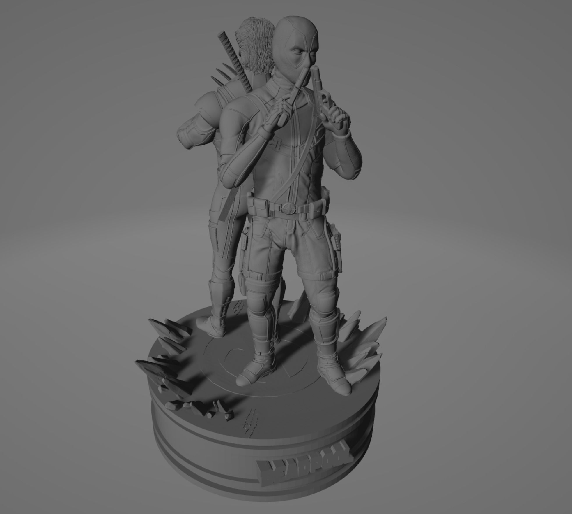 deadpool and wolverine 3D model 3D printable | CGTrader