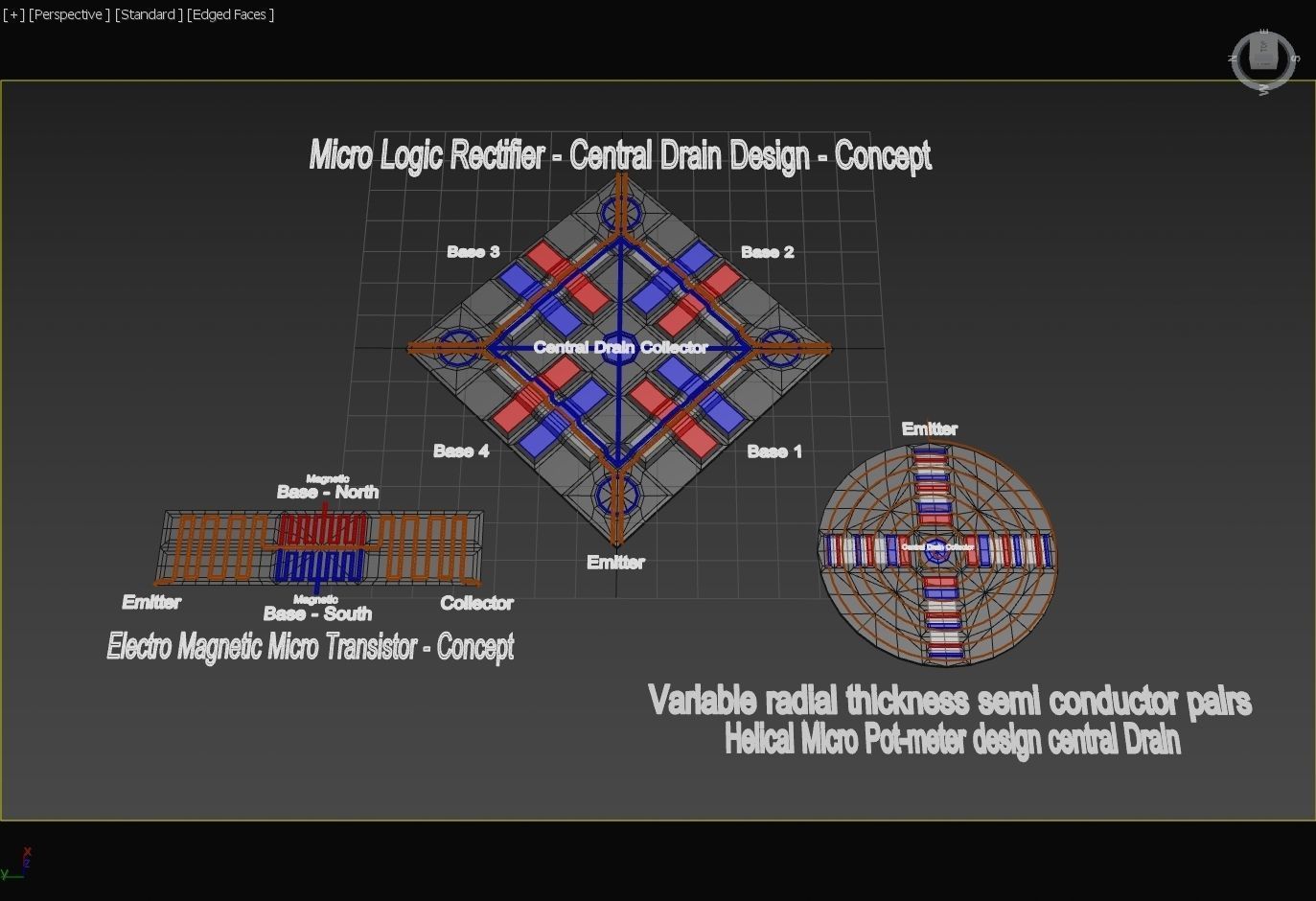 Triad of Semi Conductor Principles - Concept 3D model | CGTrader