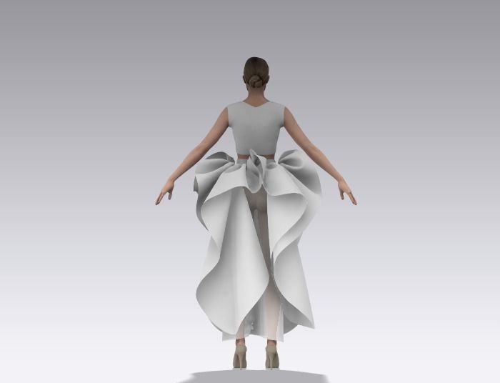 3d ruffle garment 3D model | CGTrader