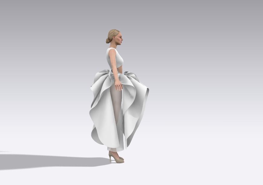 3d ruffle garment 3D model | CGTrader