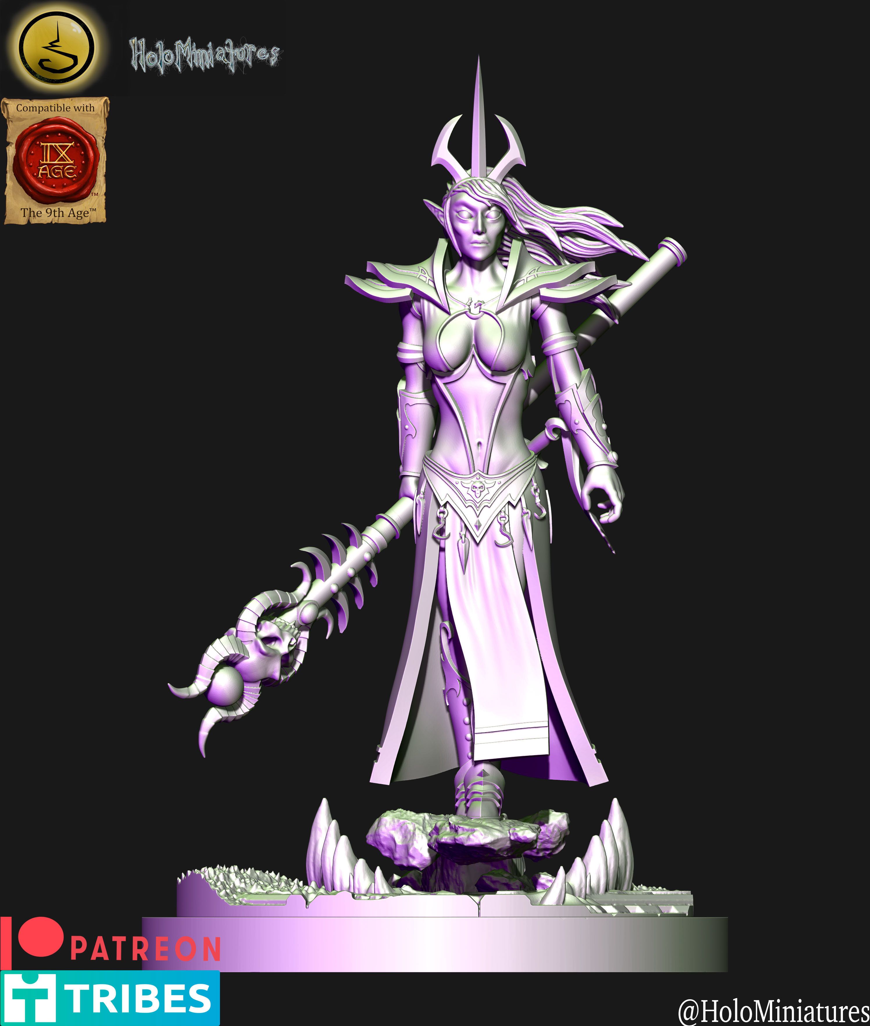 dark elves sorceress 3D model 3D printable | CGTrader