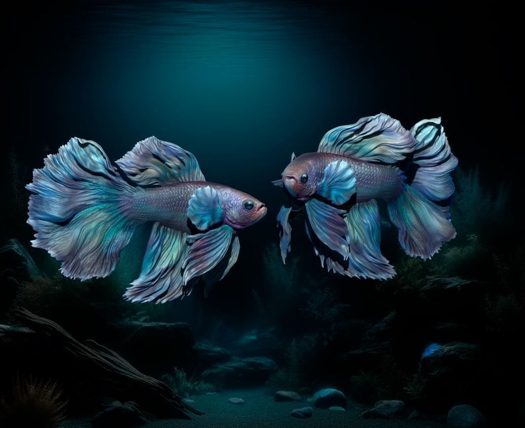 Betta fighting fish 2 models 3D model 3D printable | CGTrader