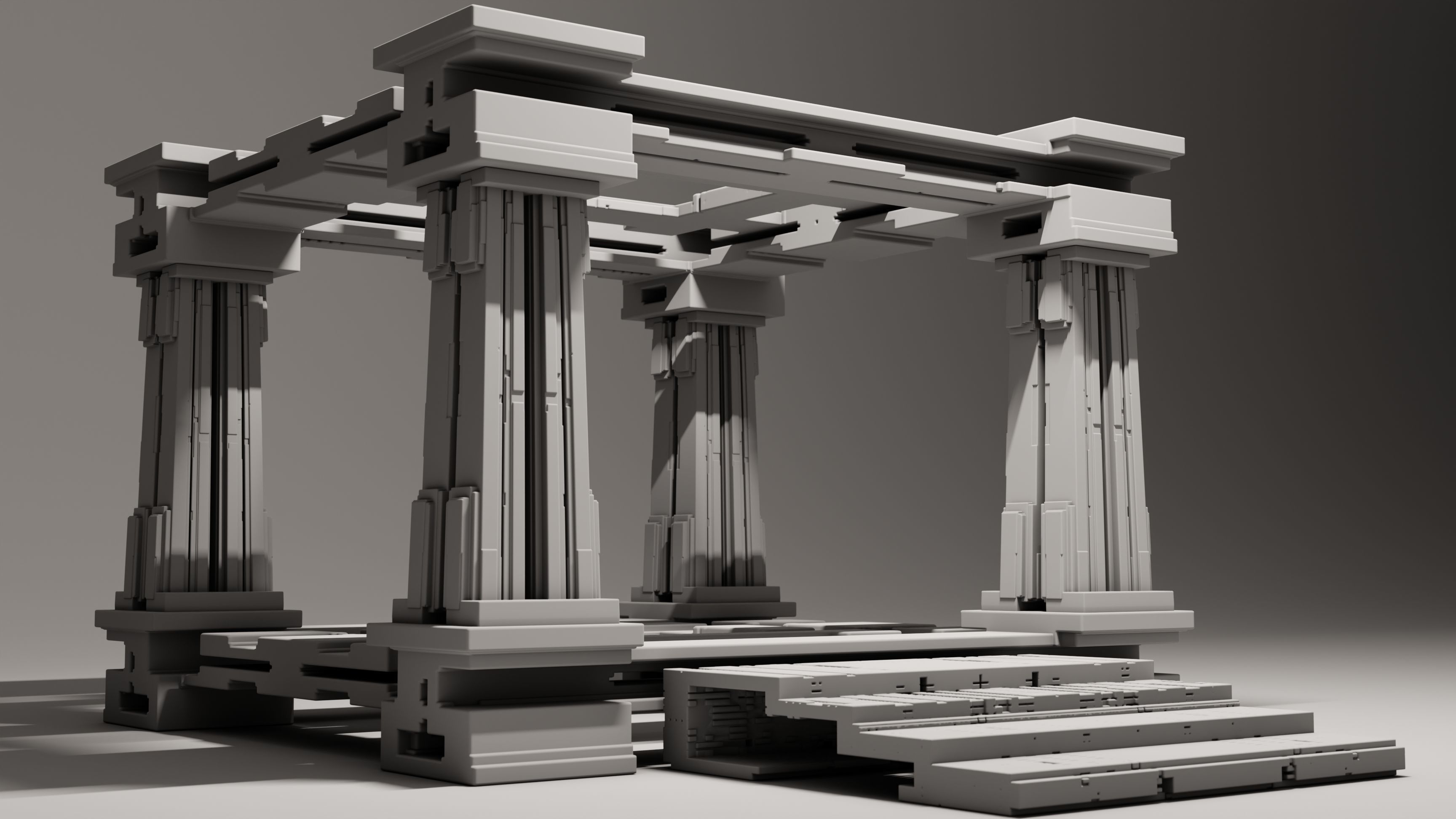 Modern Portico 3D model | CGTrader