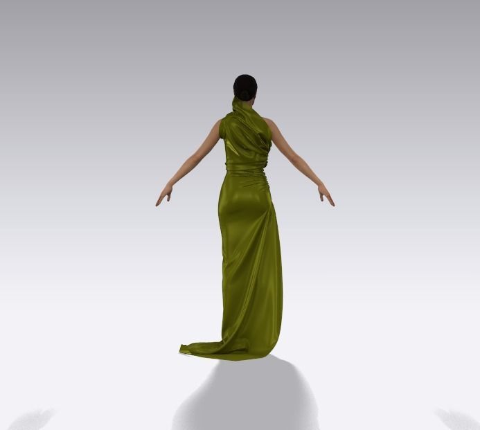 3d draped gown 3D model | CGTrader