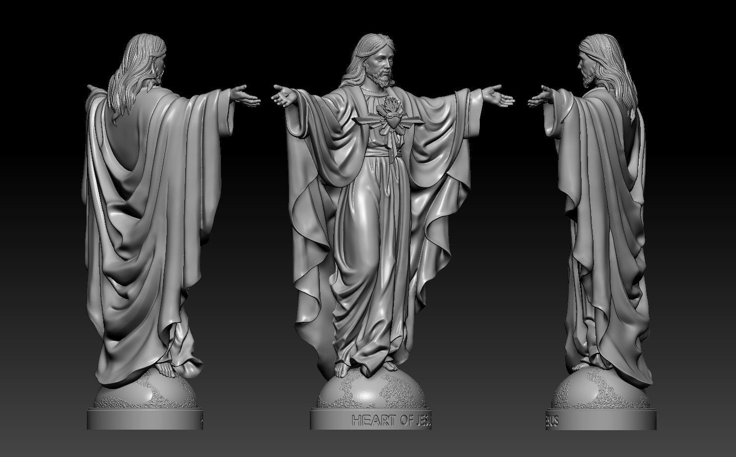Sacred Heart of Jesus 3D model 3D printable | CGTrader