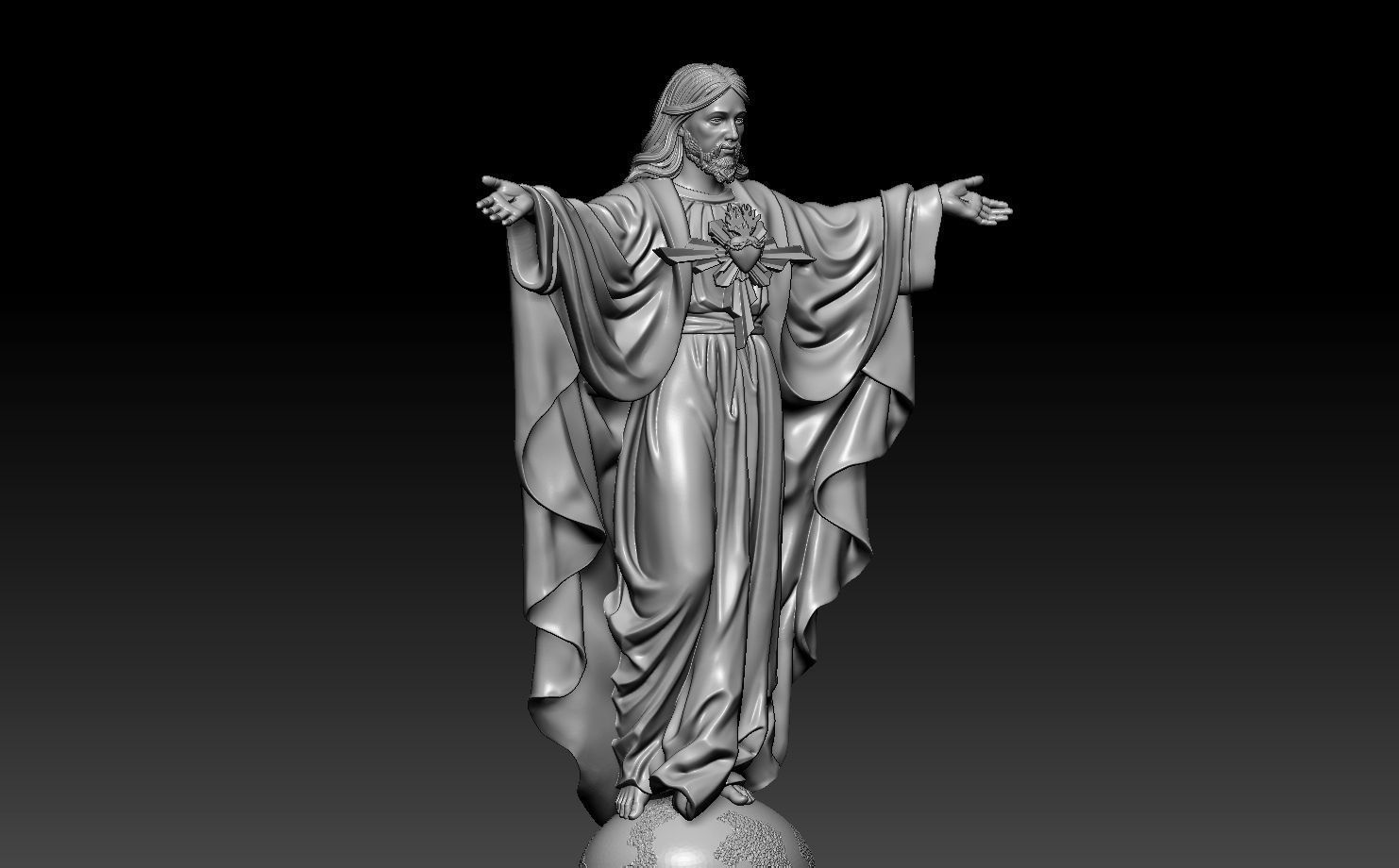 Sacred Heart of Jesus 3D model 3D printable | CGTrader