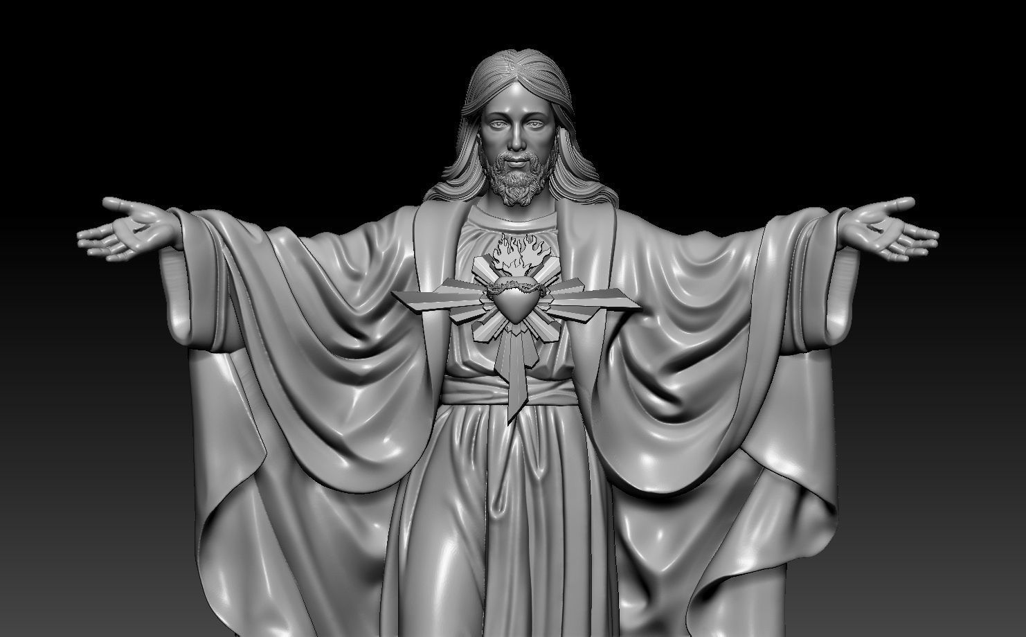 Sacred Heart of Jesus 3D model 3D printable | CGTrader