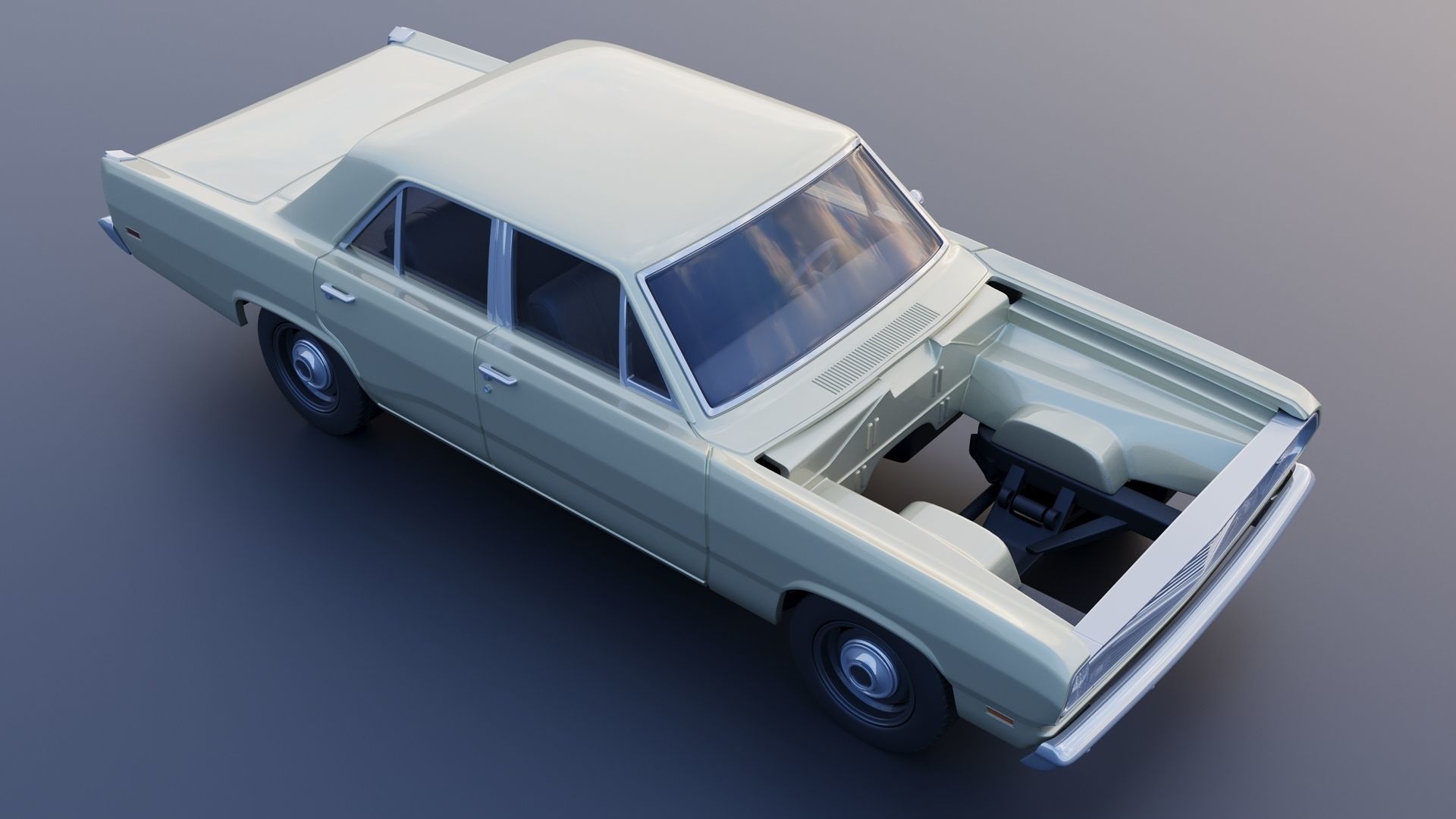 Plymouth Valiant 4 Door 1970 3D model 3D printable | CGTrader