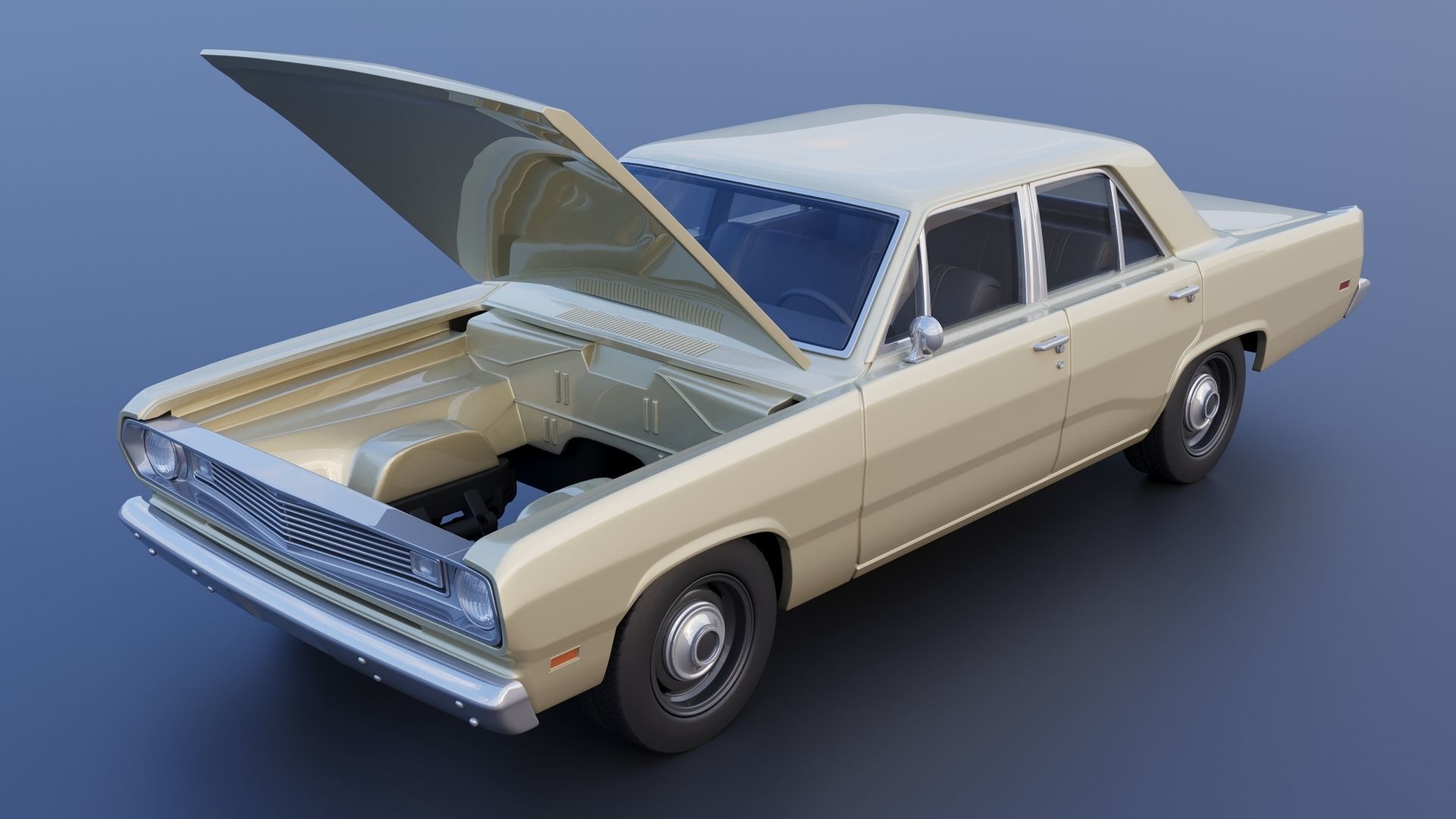 Plymouth Valiant 4 Door 1970 3D model 3D printable | CGTrader