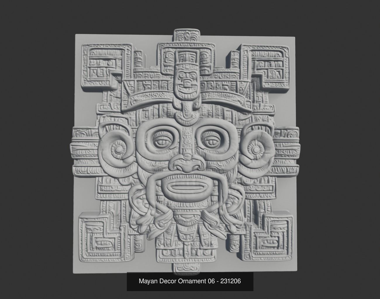 Mayan Temple Wall Decor Pack 231206 3D Model Collection 3D printable ...