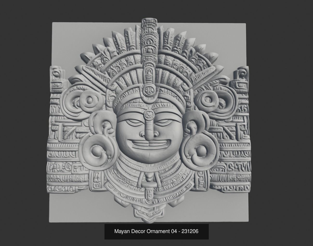 Mayan Temple Wall Decor Pack 231206 3D Model Collection 3D printable ...