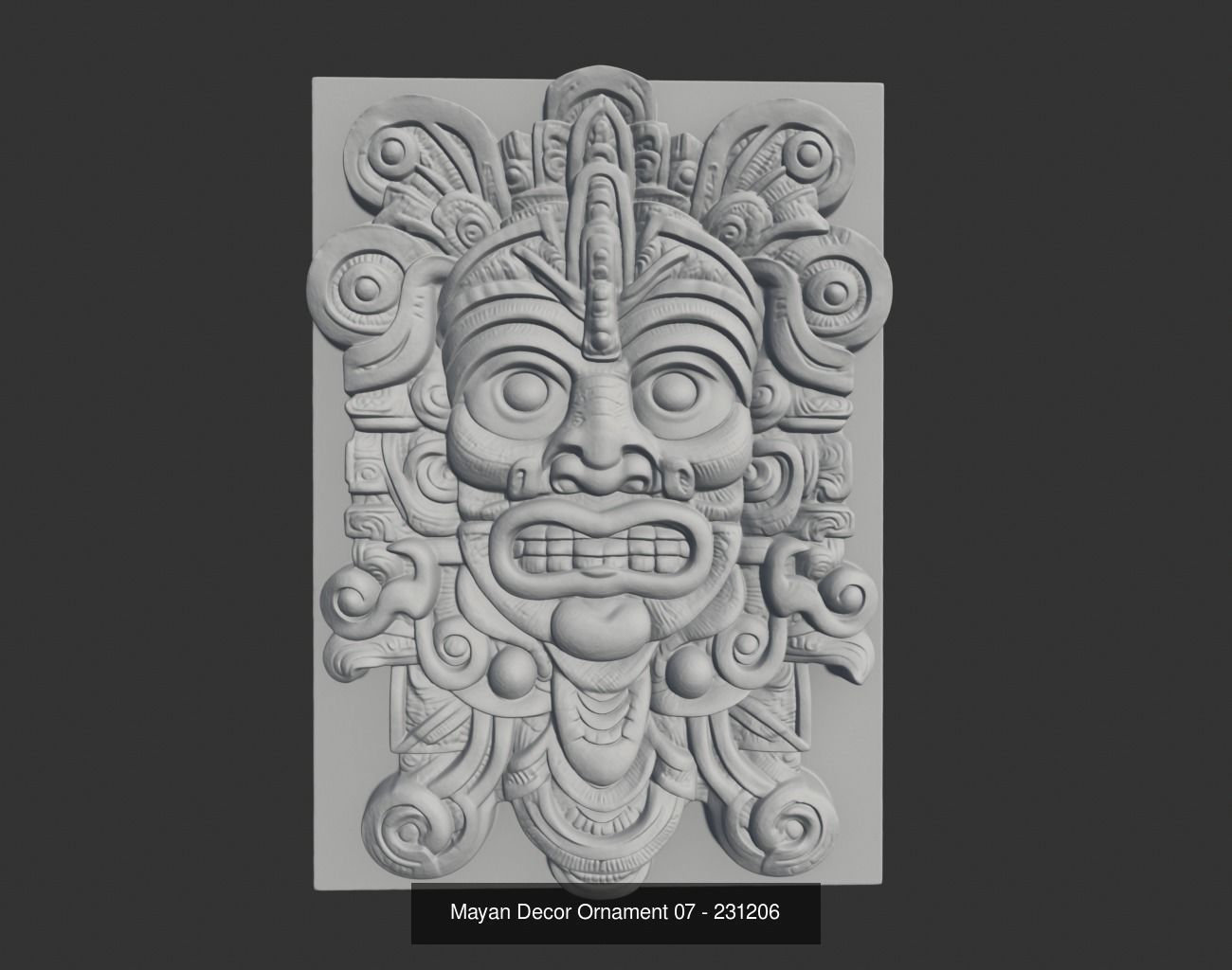Mayan Temple Wall Decor Pack 231206 3D Model Collection 3D printable ...