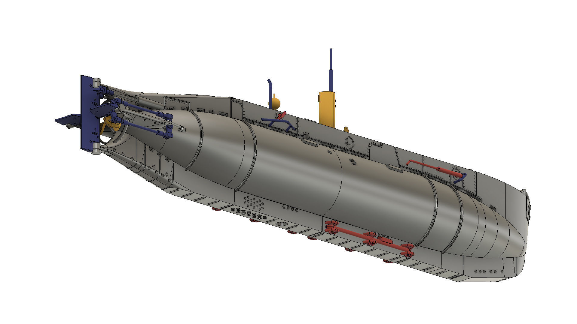British Stickleback class submarine scale model STL 3D model 3D ...
