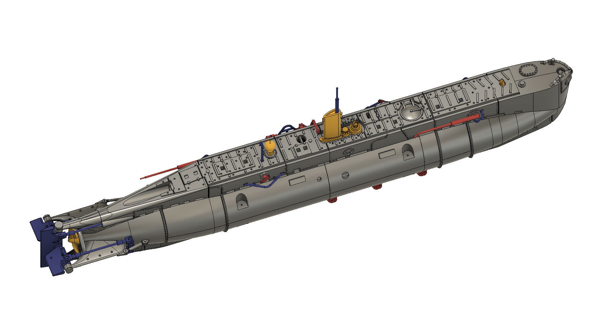 British Stickleback class submarine scale model STL 3D model 3D ...