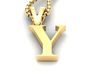 Y Letter Initial Charm Gold Alphabet Charms 3D model | CGTrader