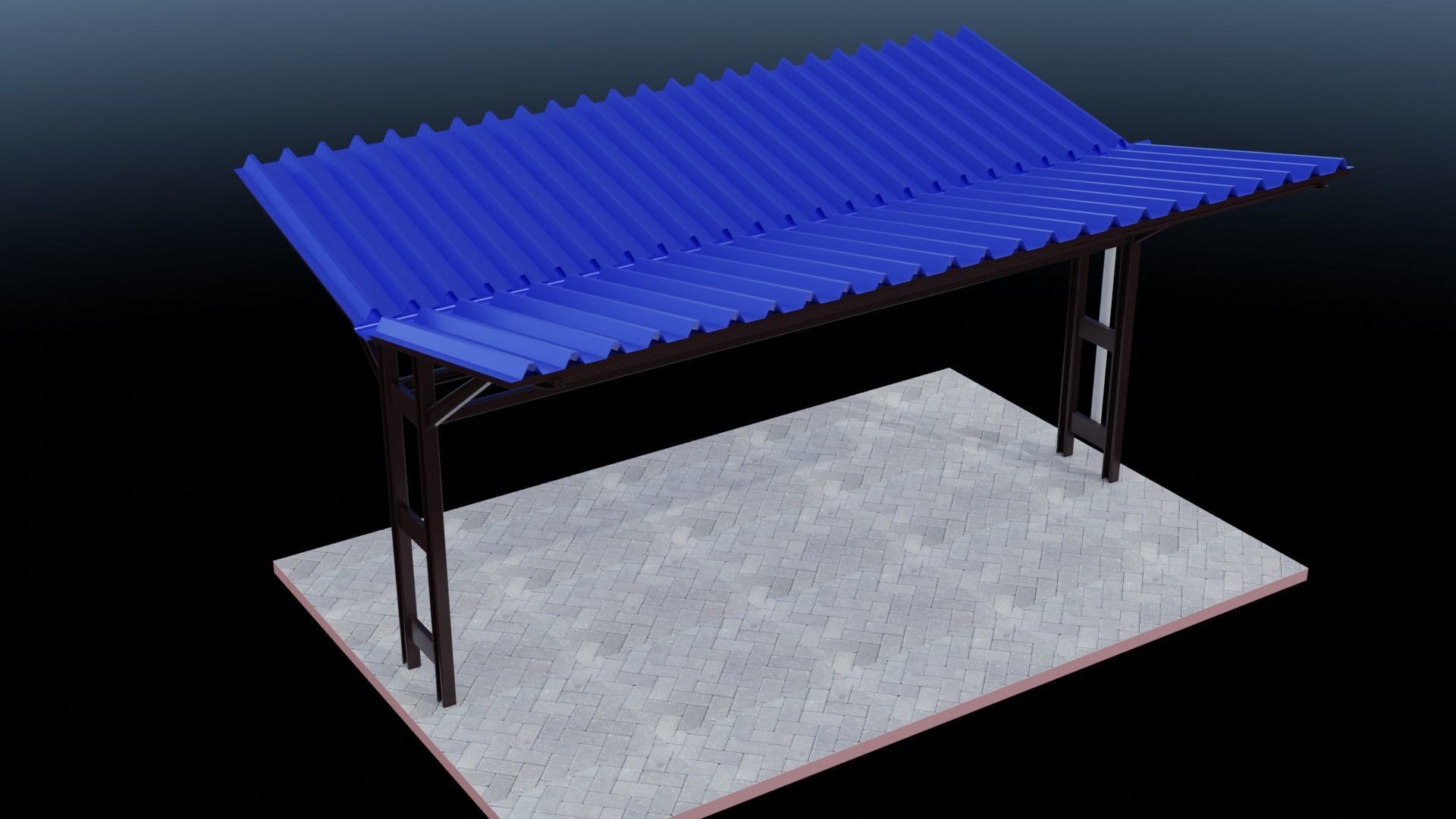 3D model Butterfly roof Bus Shade 3D model VR / AR / low-poly | CGTrader