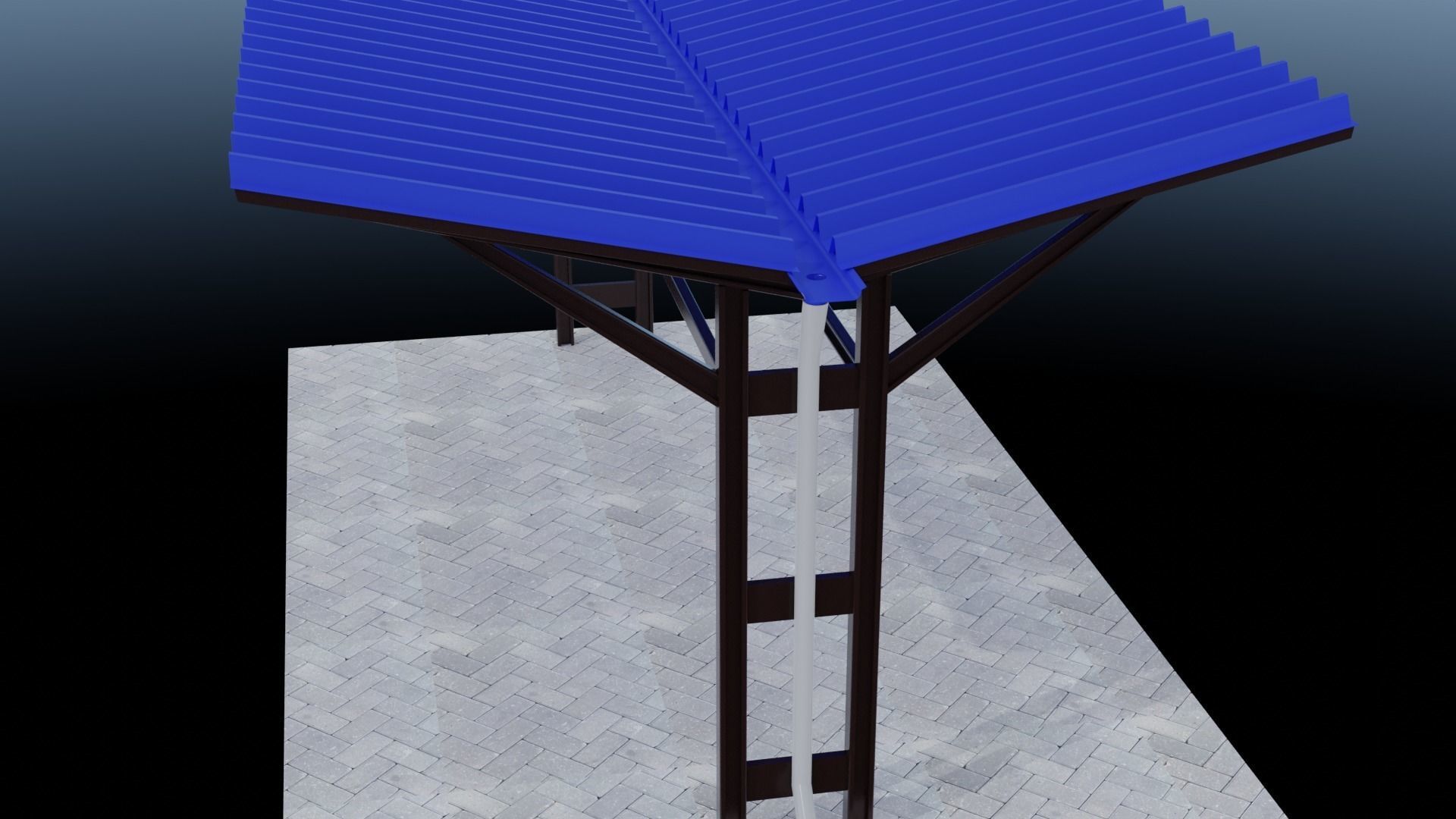 3D model Butterfly roof Bus Shade 3D model VR / AR / low-poly | CGTrader